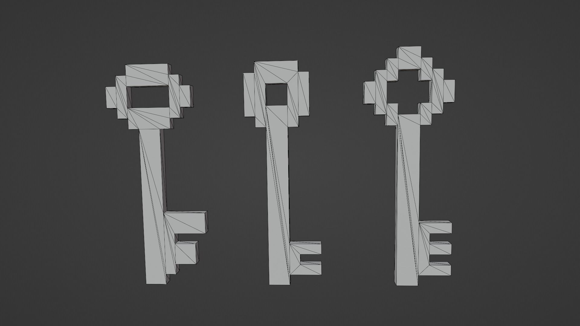 3D model Voxel Gold Keys VR / AR / low-poly | CGTrader
