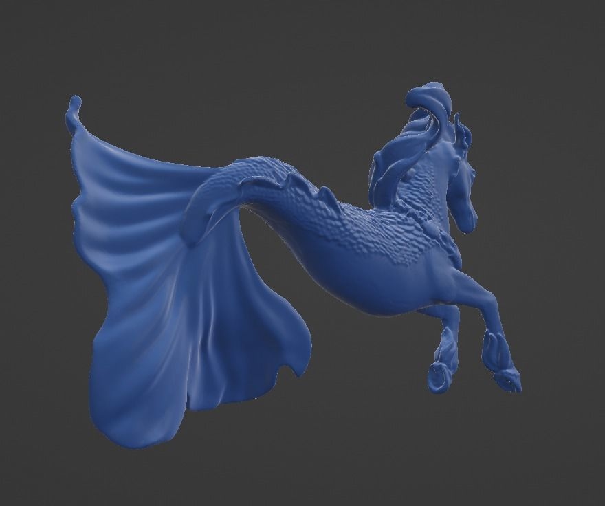 Hippokamp seahorse horse Poseidon 3D model 3D printable | CGTrader