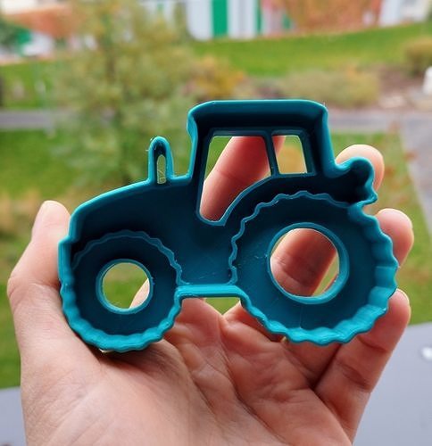 Tractor Cookie Cutter 3D model 3D printable | CGTrader