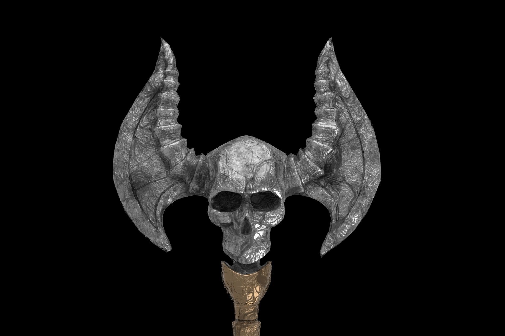 3D model Skull Axe low poly VR / AR / low-poly | CGTrader