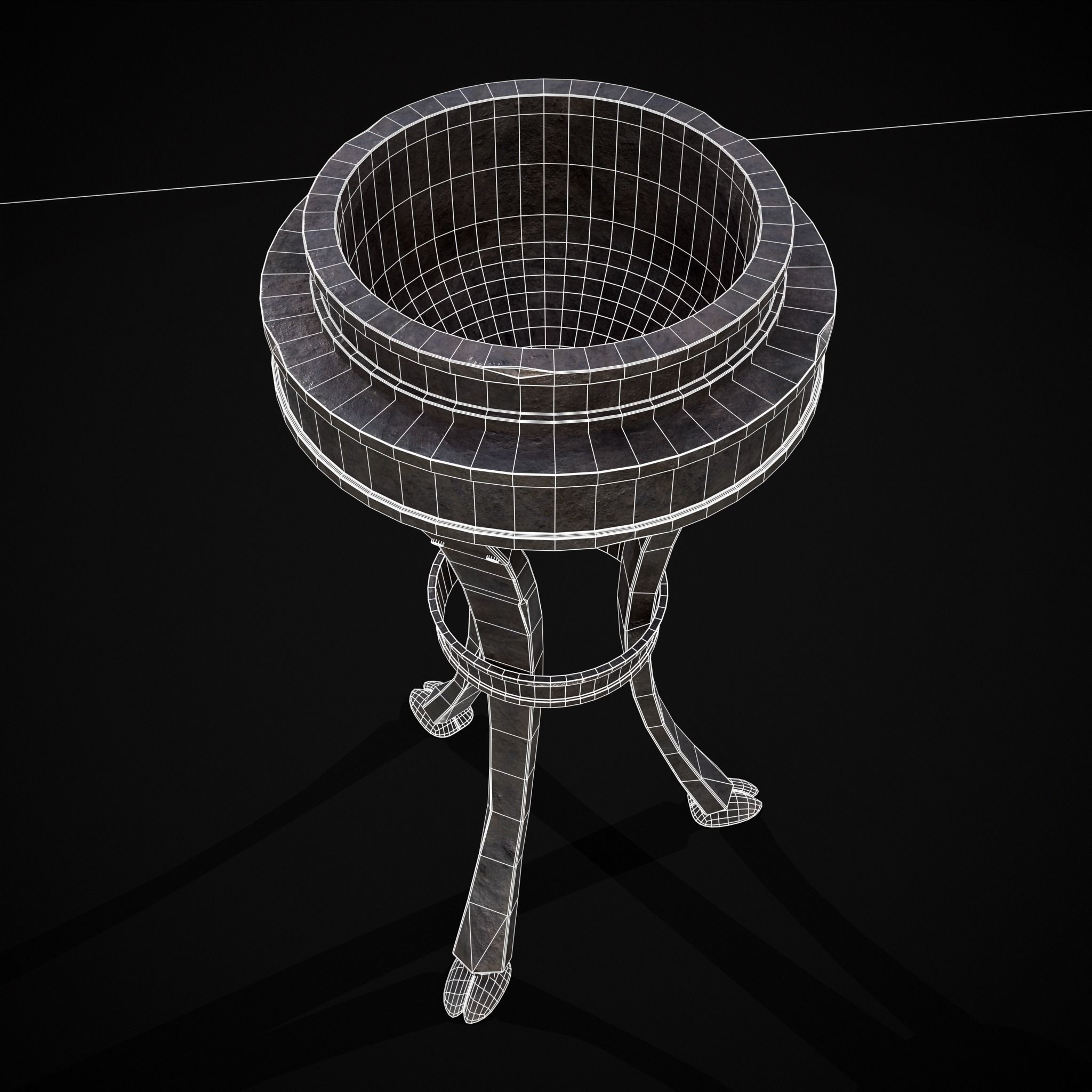 3D model Medieval Rustic Iron Brazier VR / AR / low-poly | CGTrader