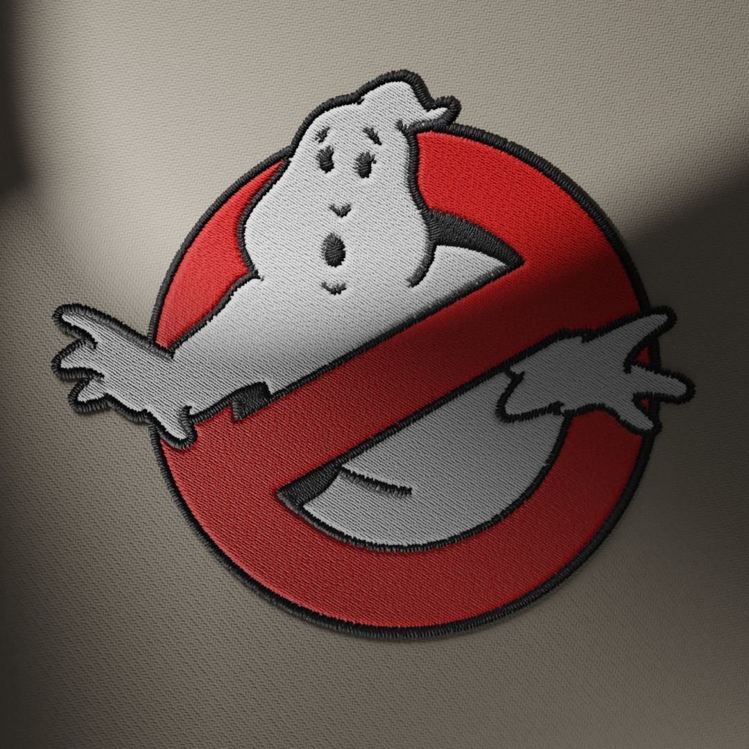 Embroidered Patch Ghostbusters Logo PBR texture Texture | CGTrader