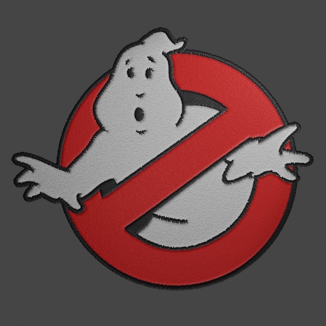 Embroidered Patch Ghostbusters Logo PBR texture Texture | CGTrader