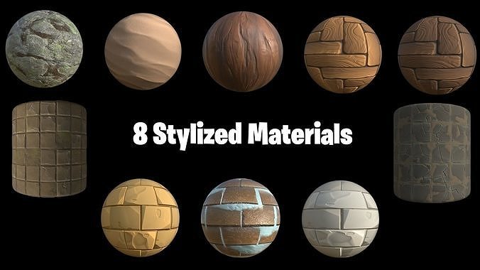 8 Stylized Materials Texture | CGTrader