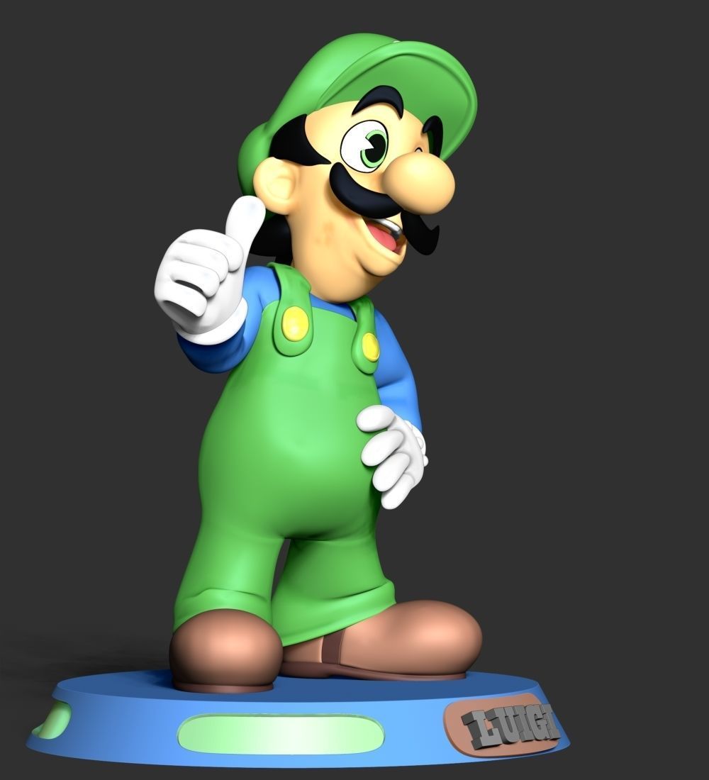 Luigi - Super Mario Bros 3D model 3D printable | CGTrader