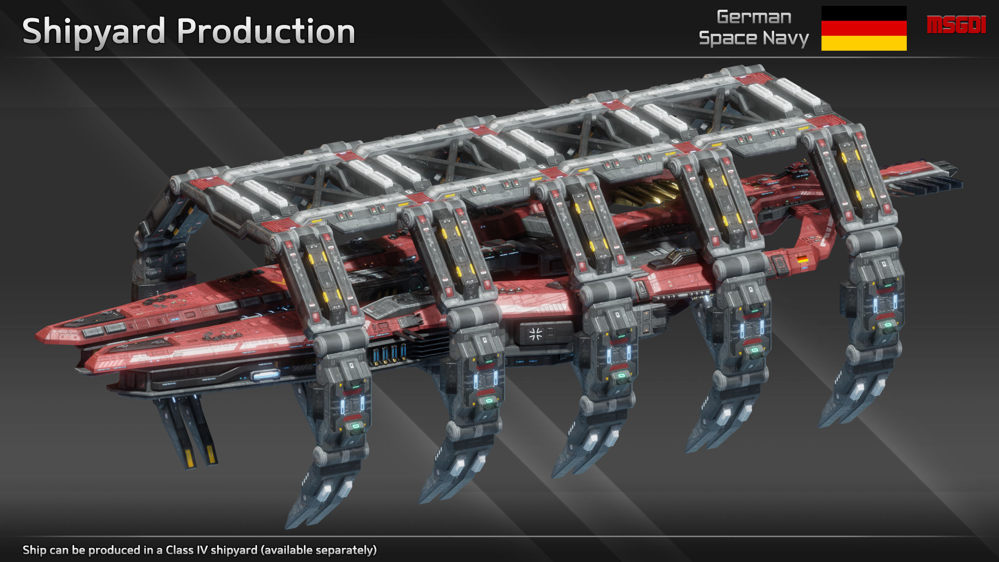 3D model GSN Deutschland Class Siege Dreadnought VR / AR / low-poly ...
