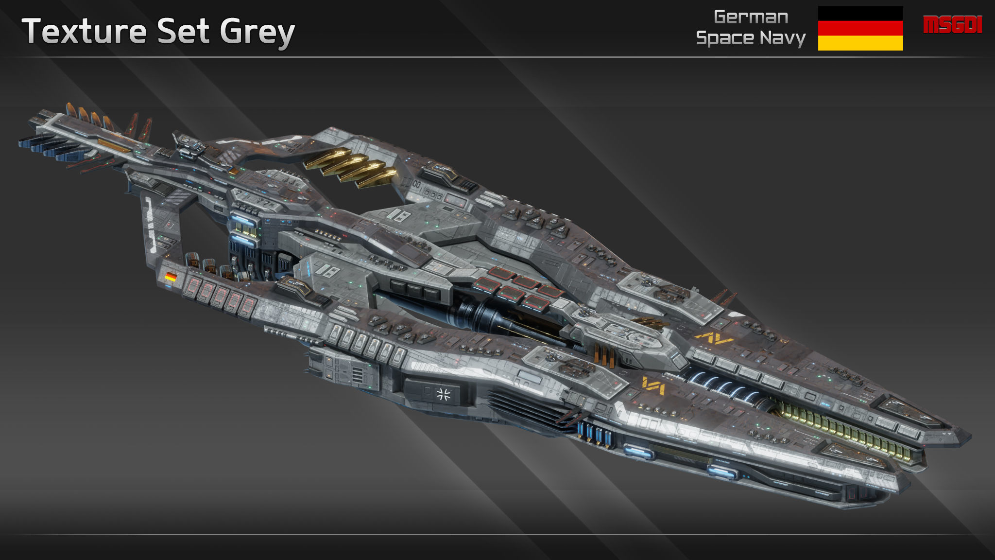 3D model GSN Deutschland Class Siege Dreadnought VR / AR / low-poly ...