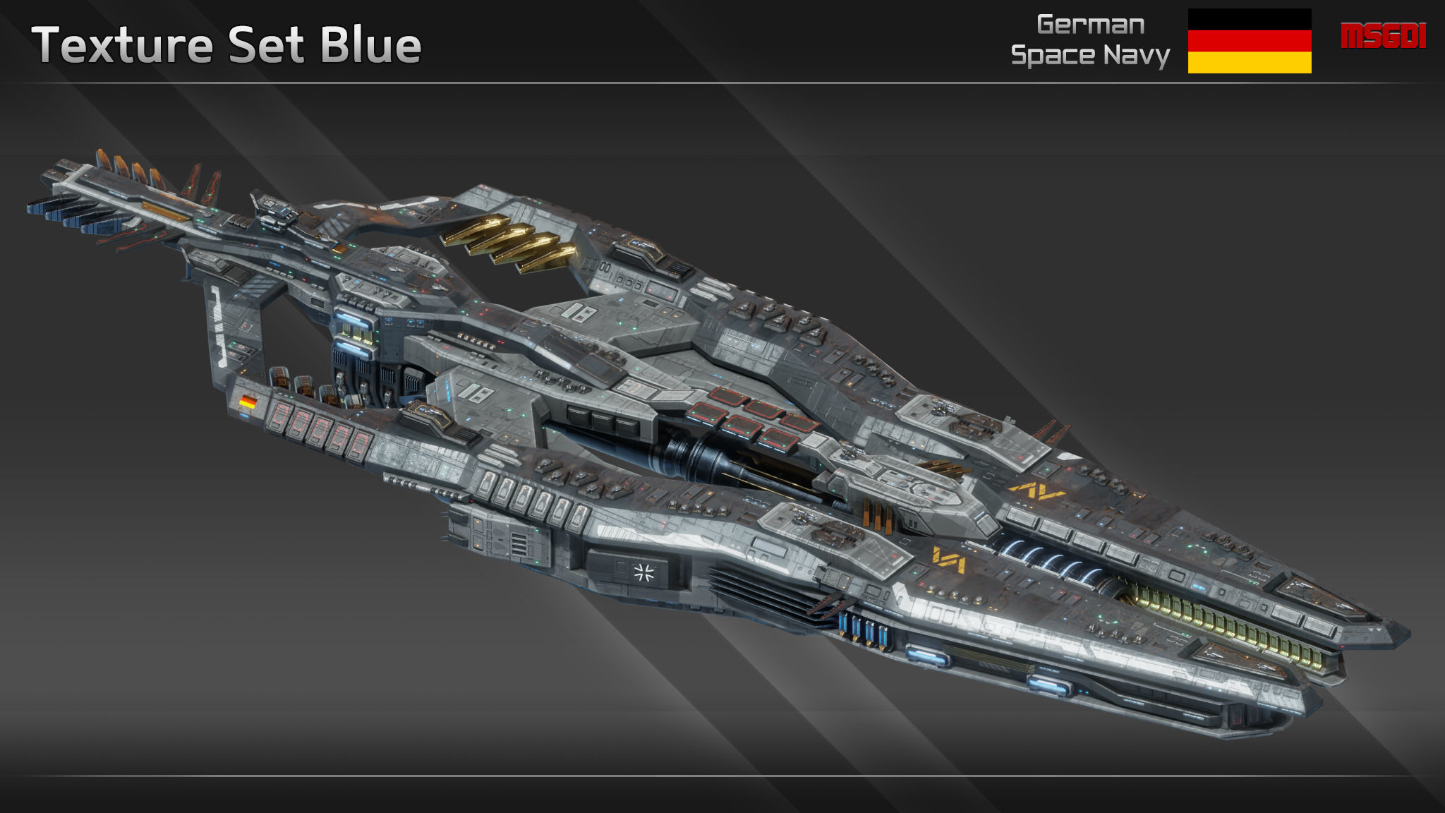 3D model GSN Deutschland Class Siege Dreadnought VR / AR / low-poly ...