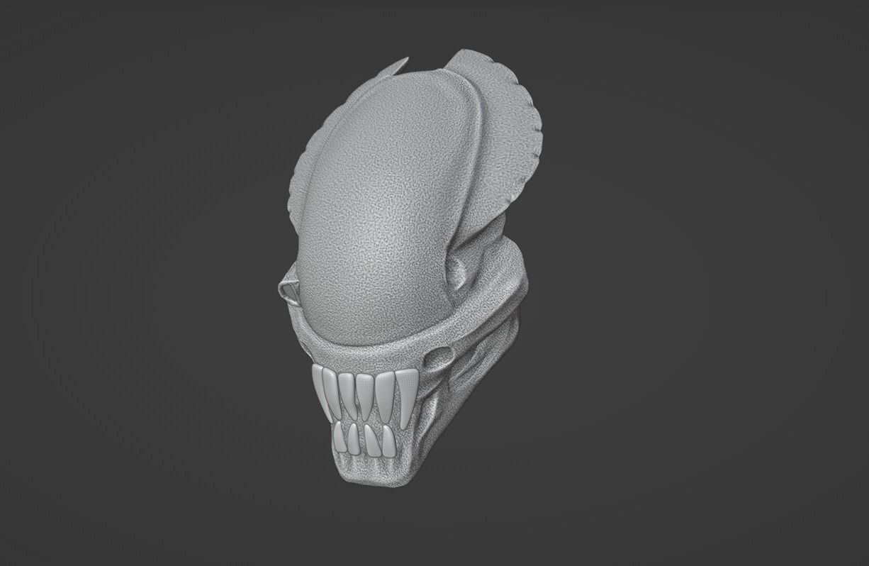 Predator Xenomorph mask 3D model 3D printable | CGTrader