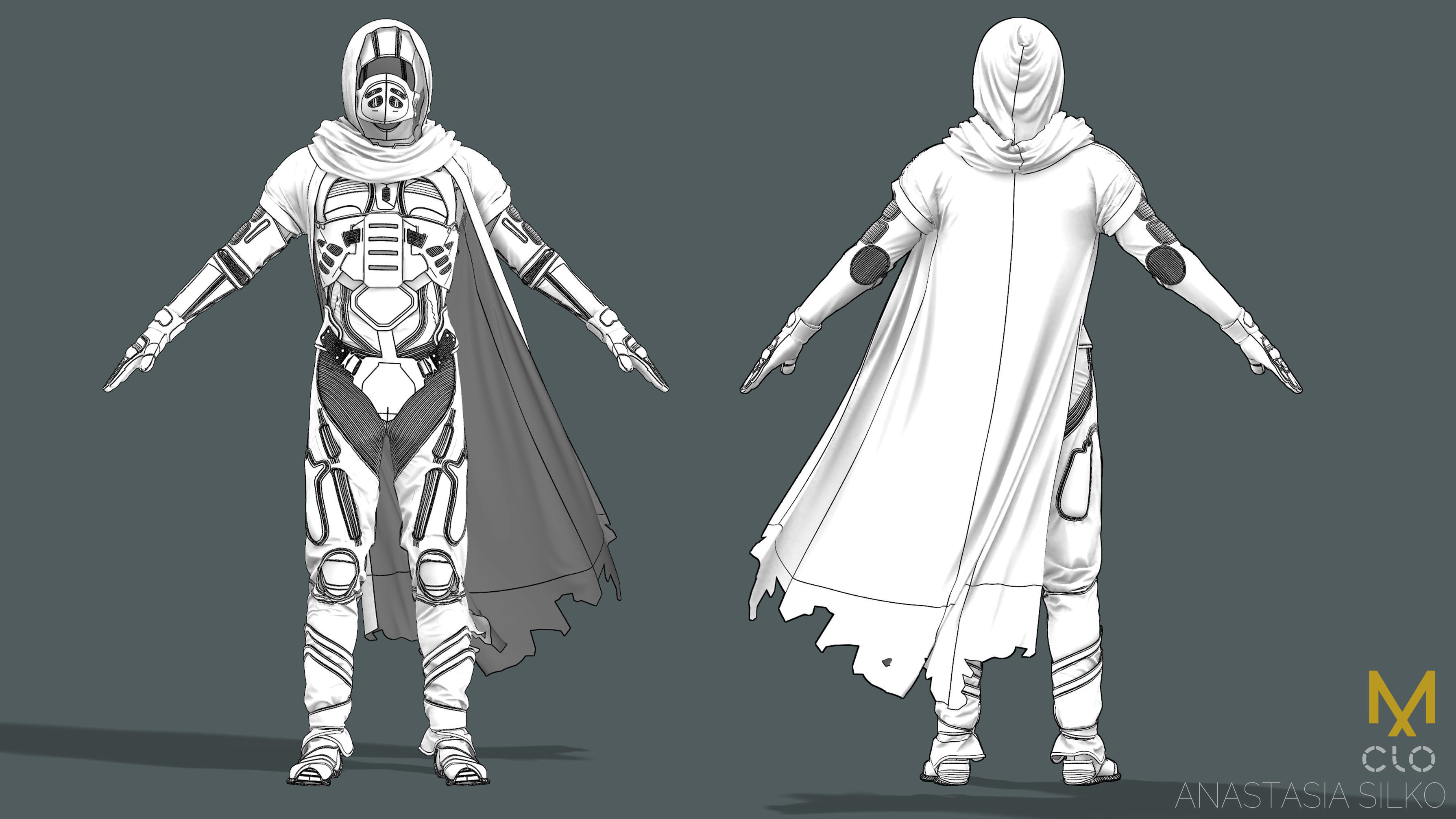 Fremen costume Dune 2021Clo3d Marvelous designer project and OBJ 3D ...