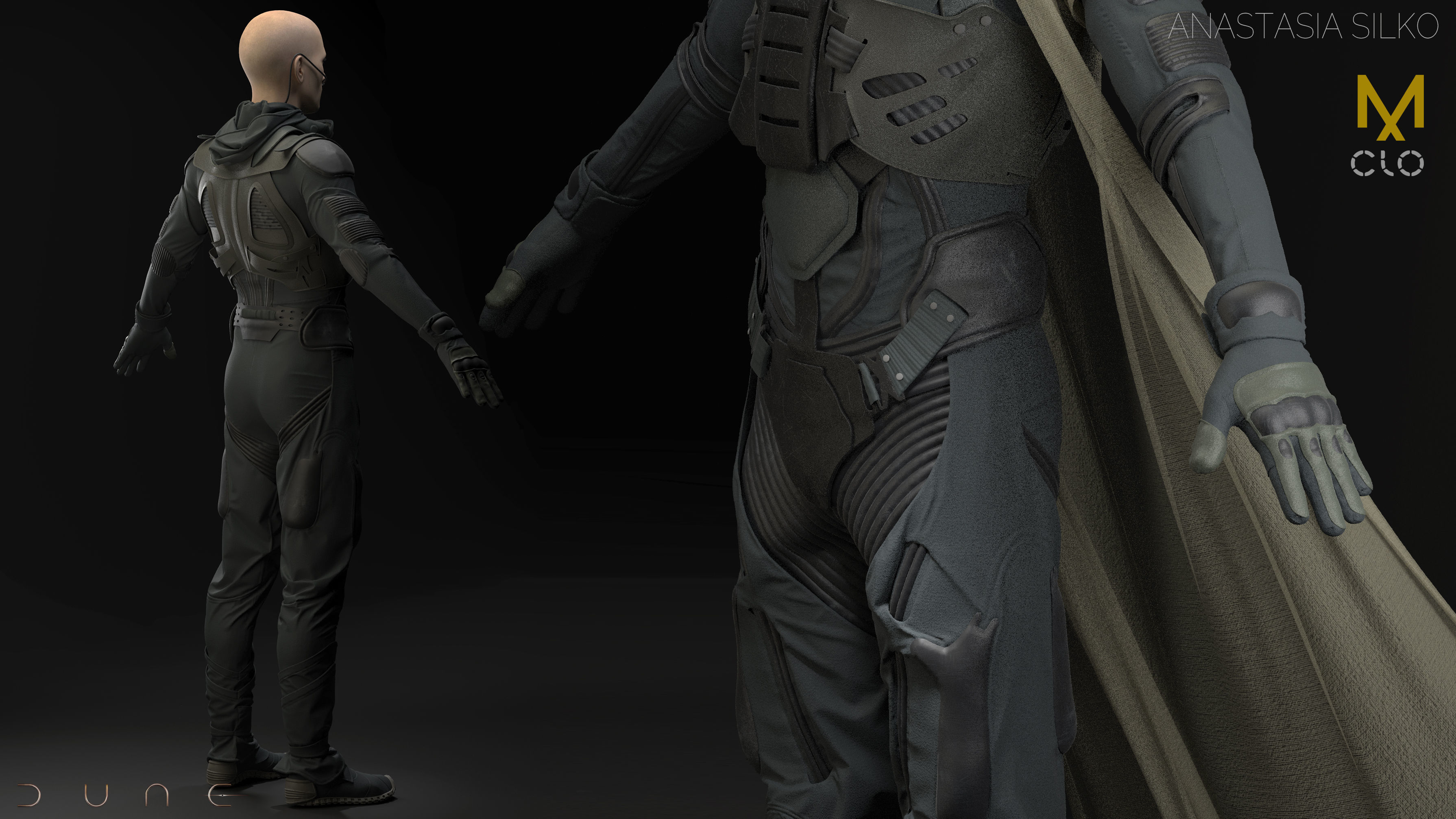Fremen costume Dune 2021Clo3d Marvelous designer project and OBJ 3D ...