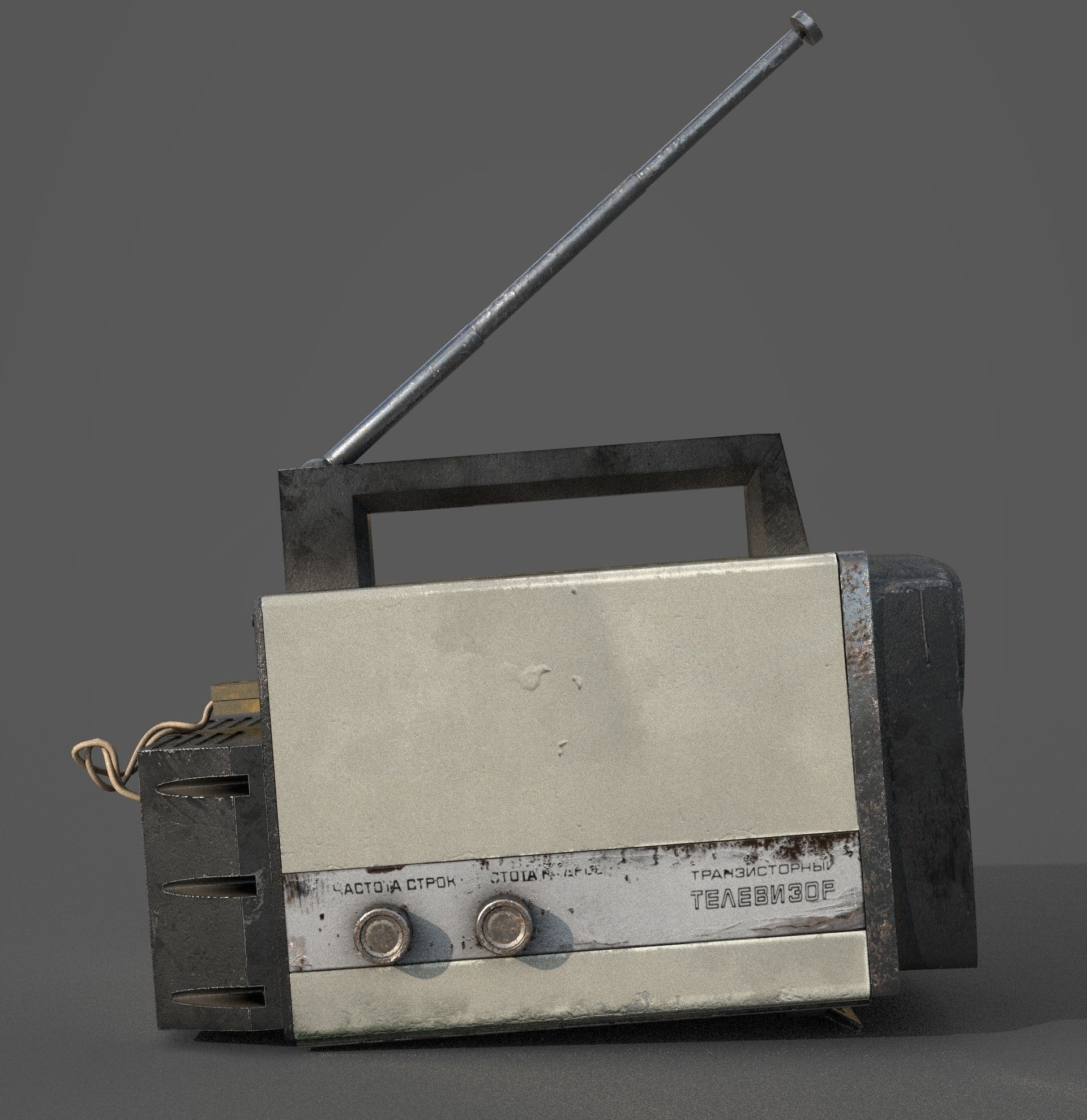 Vintage TV USSR Electronica VL100 free 3D model rigged | CGTrader