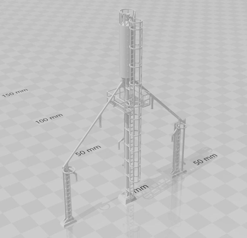 N Scale Sanding Tower v2 3D model 3D printable | CGTrader