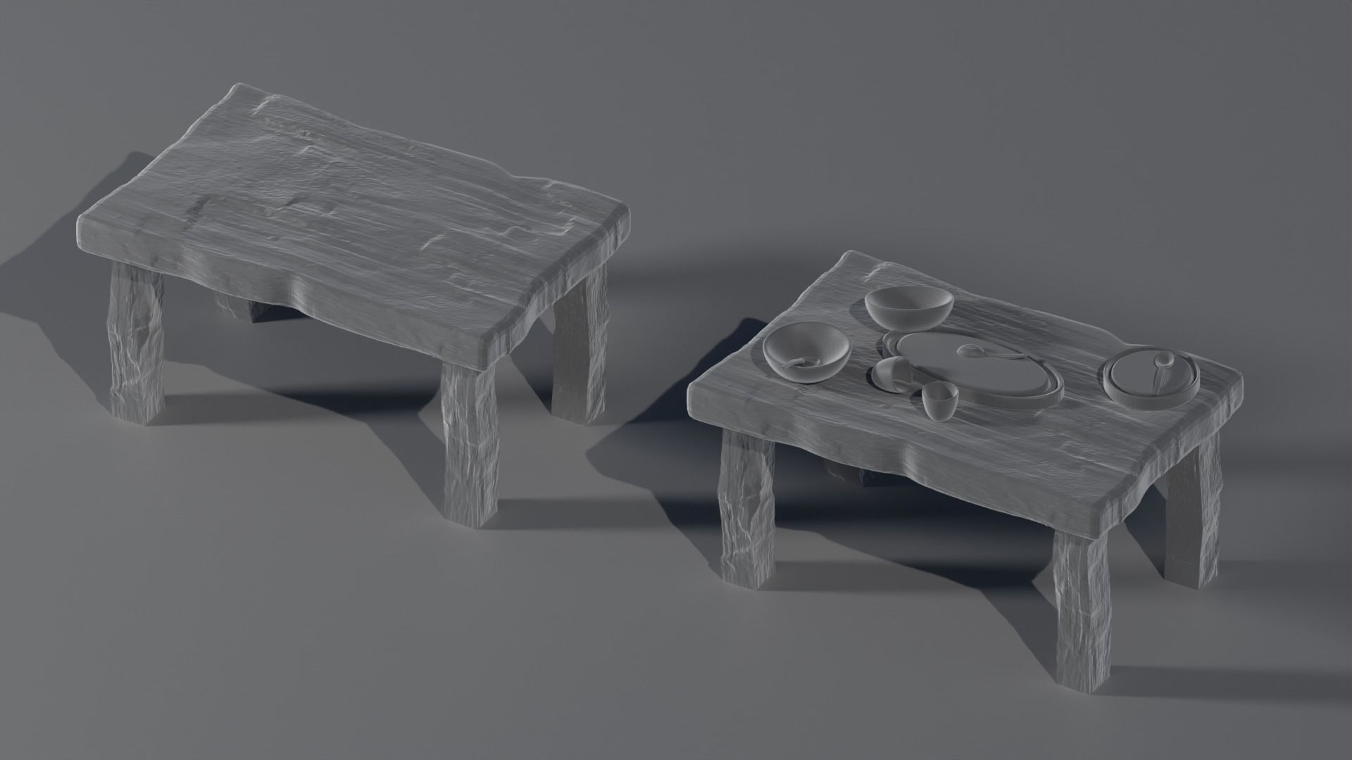 Fantasy medieval tavern tablesminiature 3d printable - Tabletop 3D ...