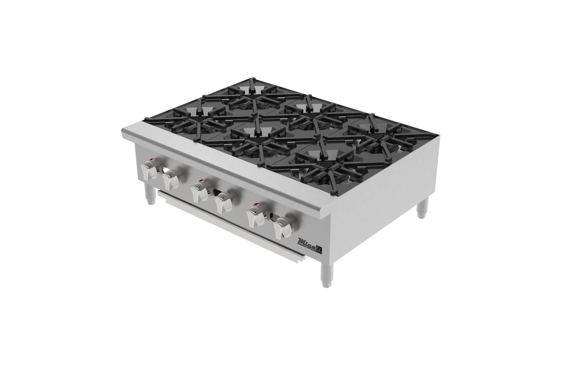 6 Burner Hot Plate 3D model | CGTrader