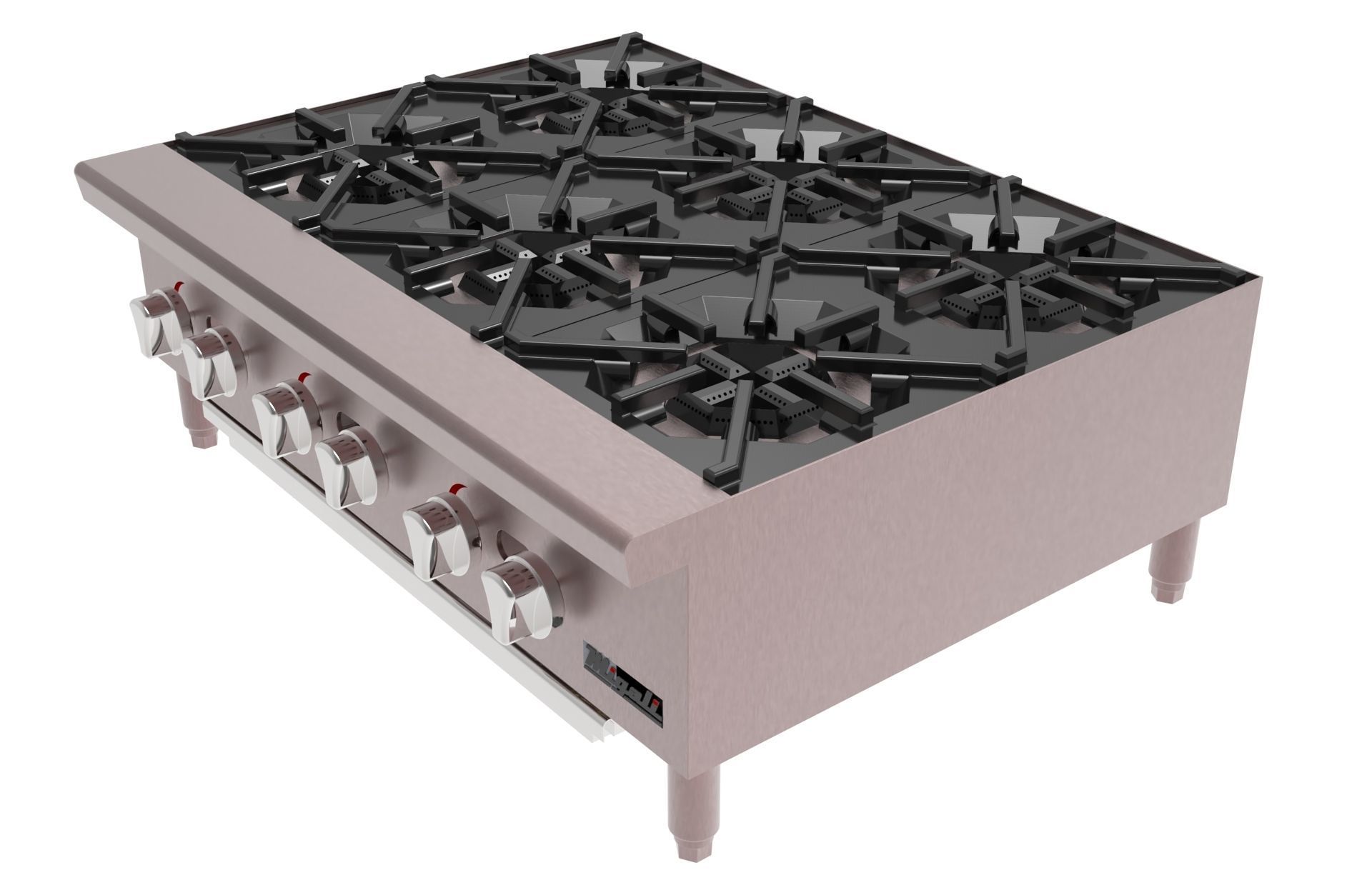 6 Burner Hot Plate 3D model | CGTrader