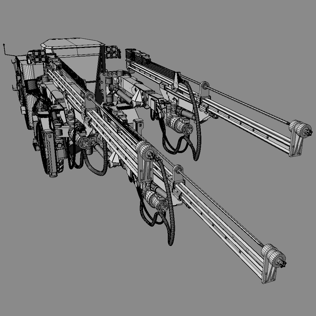 Sandvik DD530 Mining Jumbo 3D Model MAX OBJ 3DS FBX LWO LW LWS HRC XSI ...