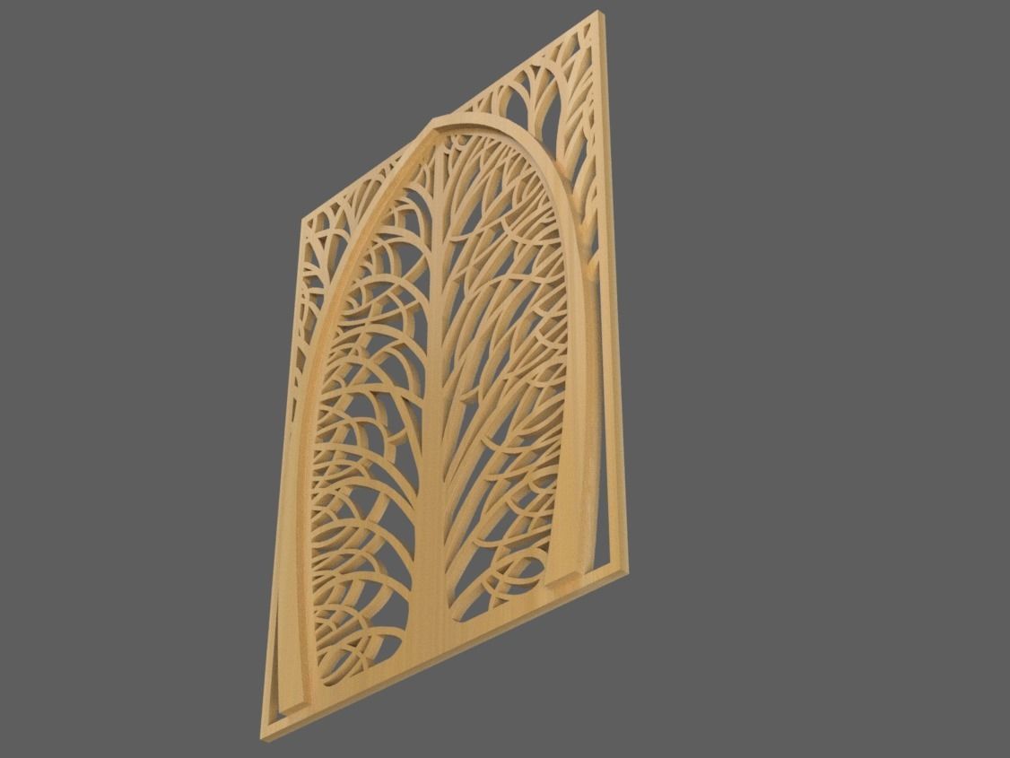 3d tree gate door 3d printer cnc 3D model 3D printable | CGTrader
