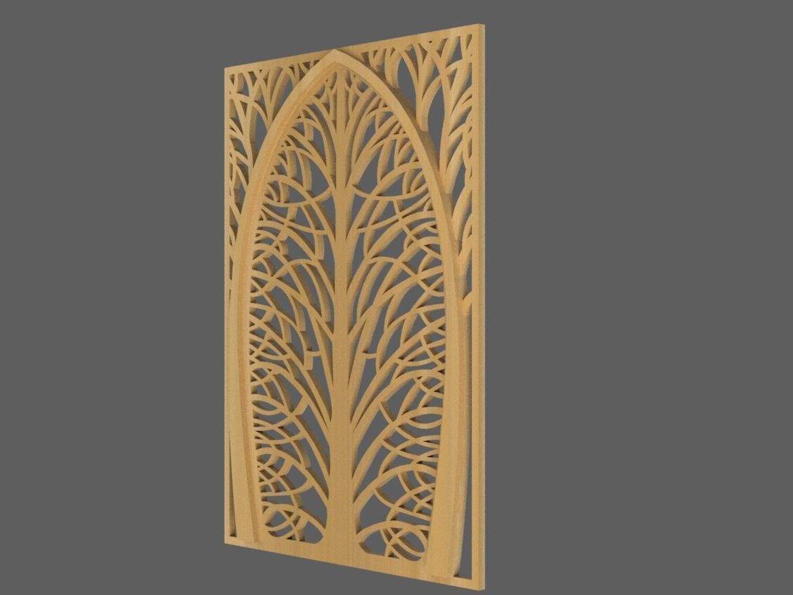 3d tree gate door 3d printer cnc 3D model 3D printable | CGTrader