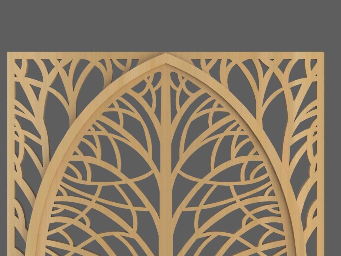 3d tree gate door 3d printer cnc 3D model 3D printable | CGTrader