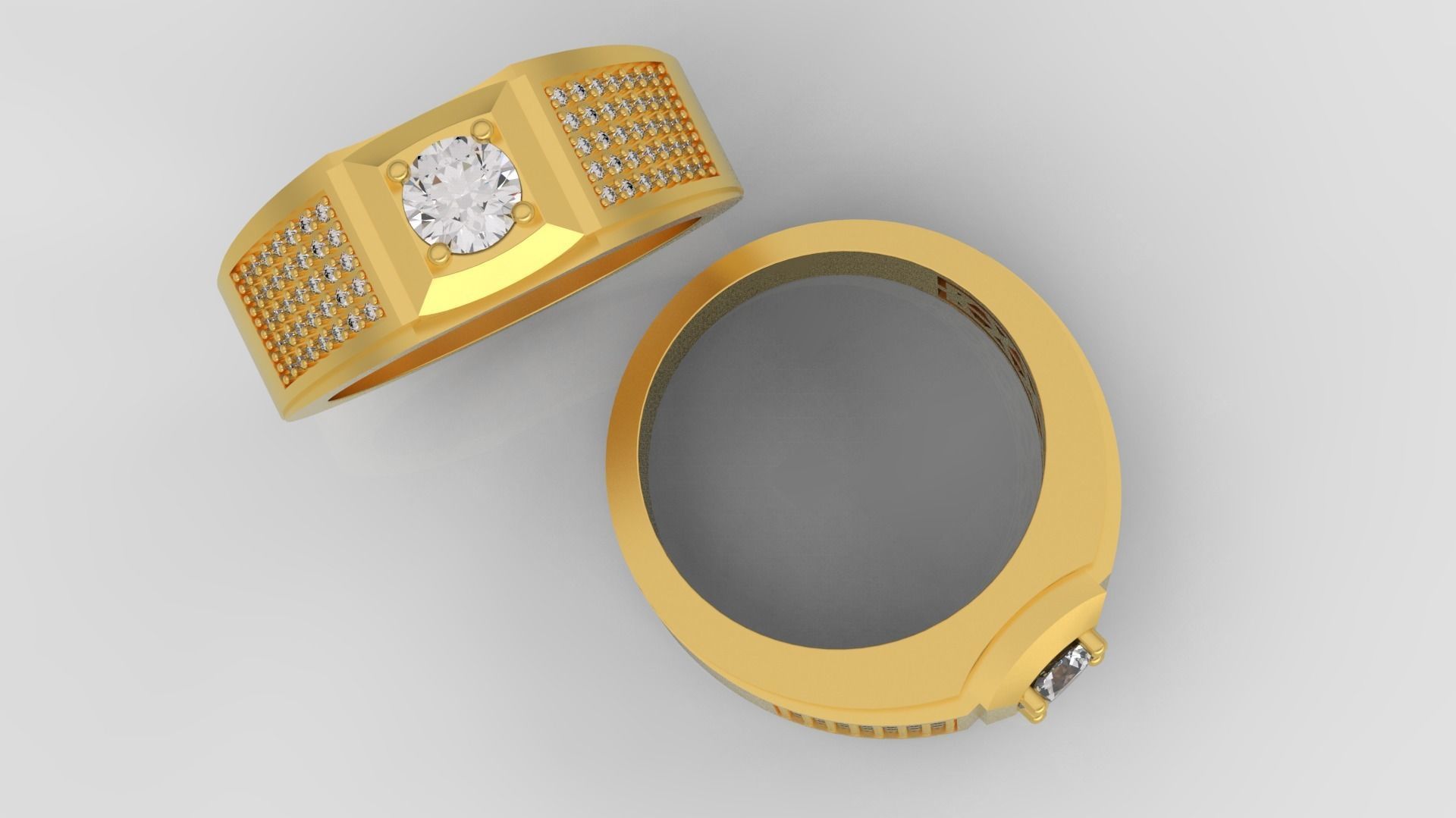 Mens ring 3d print model C22 3D model 3D printable | CGTrader