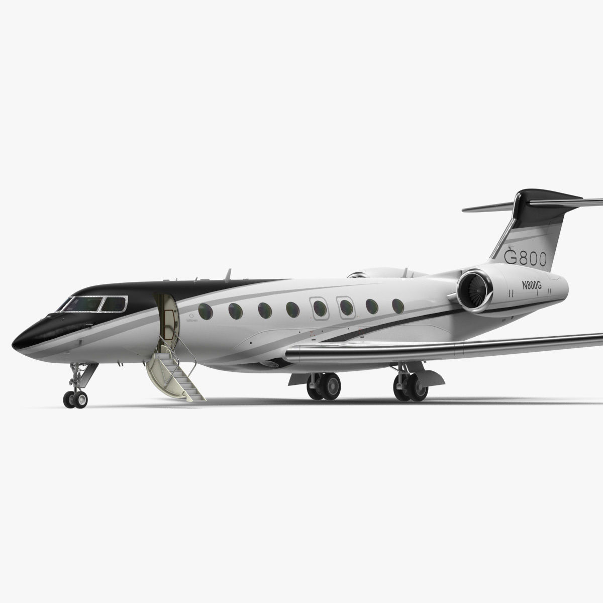 Gulfstream G800 Large Business Jet Rigged 3D model rigged | CGTrader