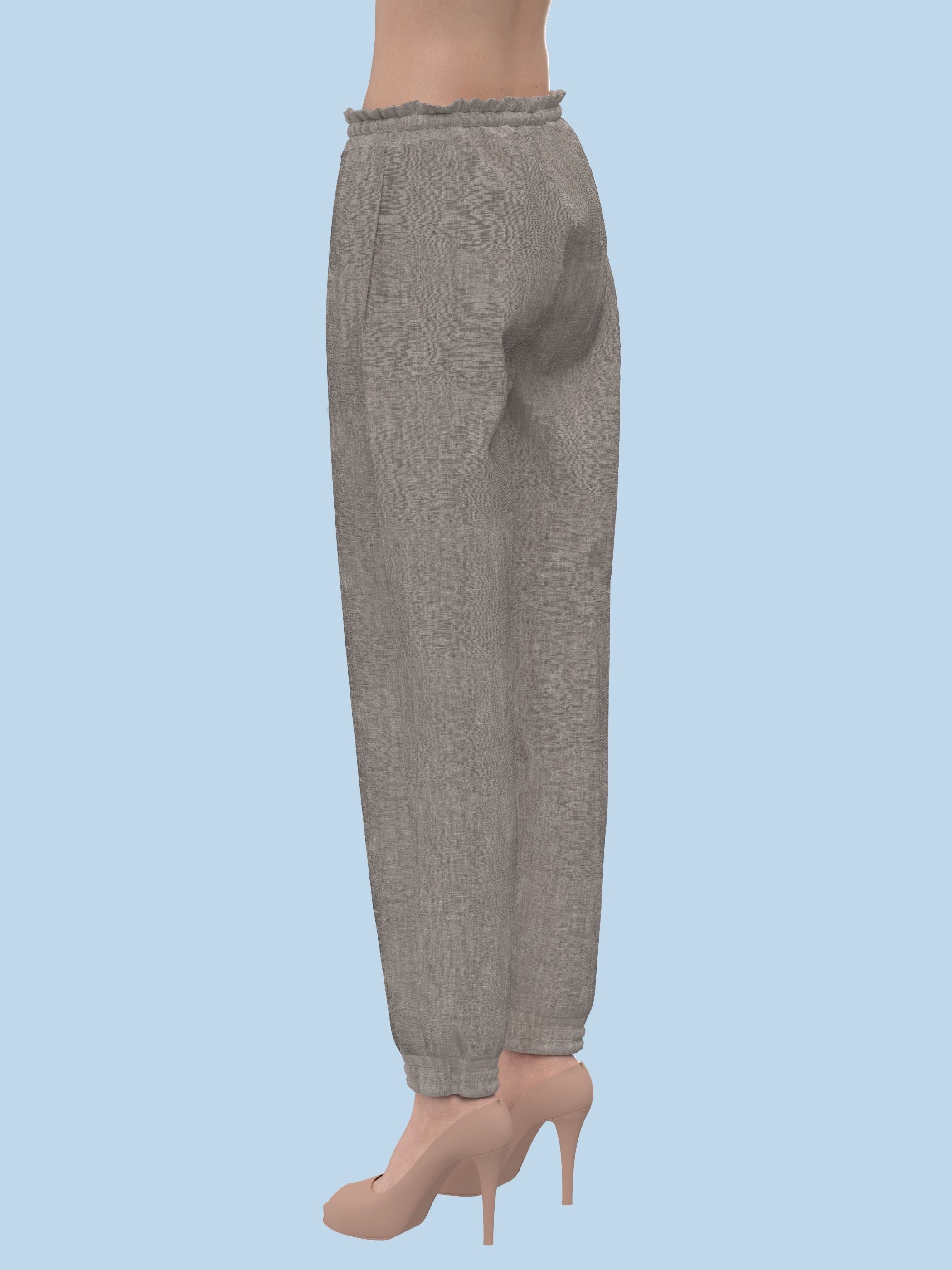 Linen Jogger 3D model | CGTrader