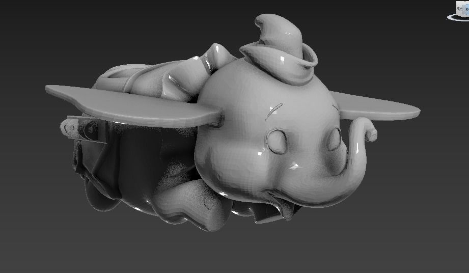 Dumbo Ride Funfair cart flying elephants 3D model 3D printable | CGTrader