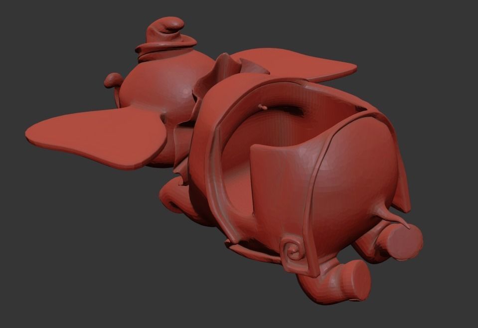 Dumbo Ride Funfair cart flying elephants 3D model 3D printable | CGTrader