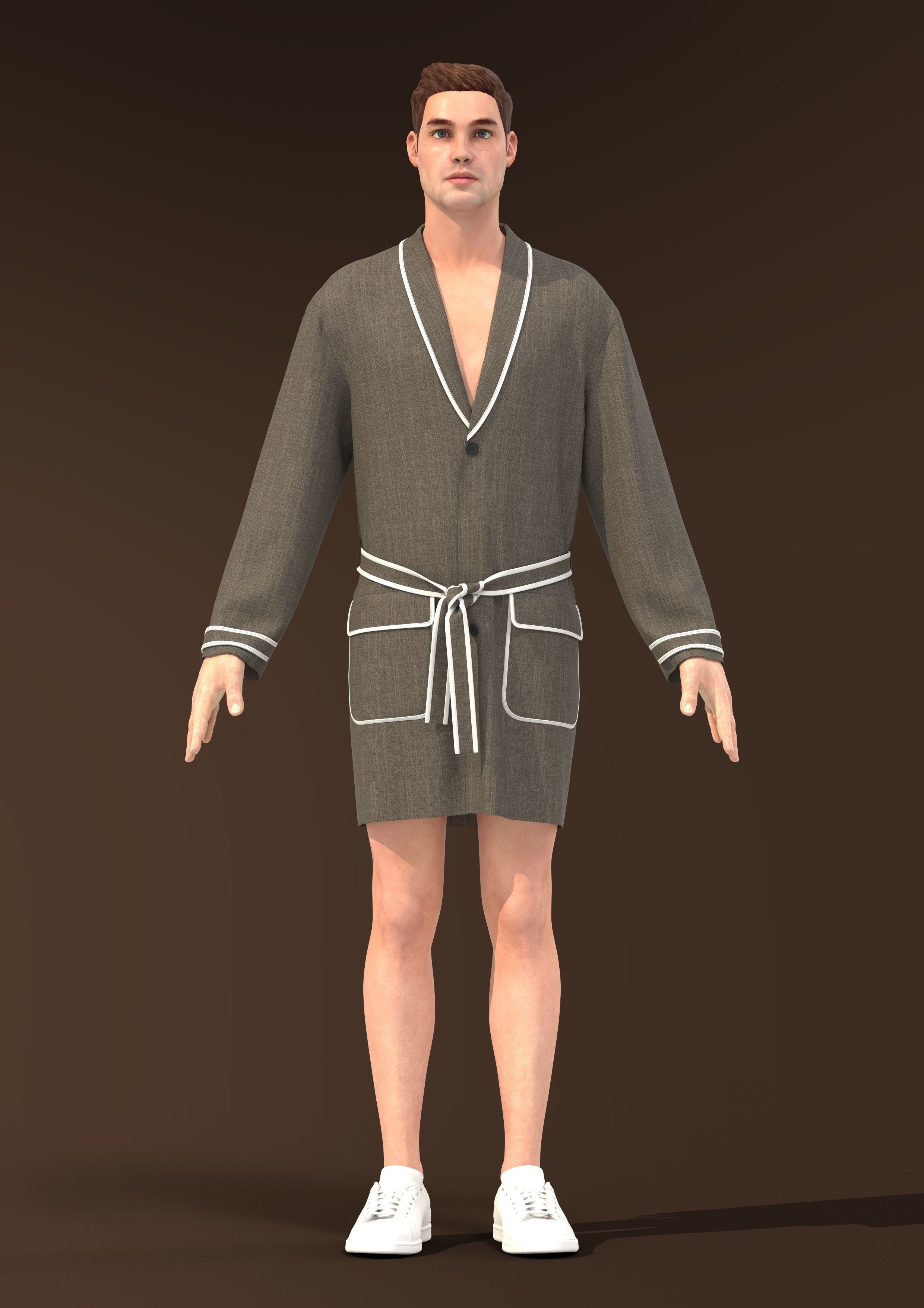 Robe coat men 3DClo Marvelous Model Design Garment 3D model | CGTrader
