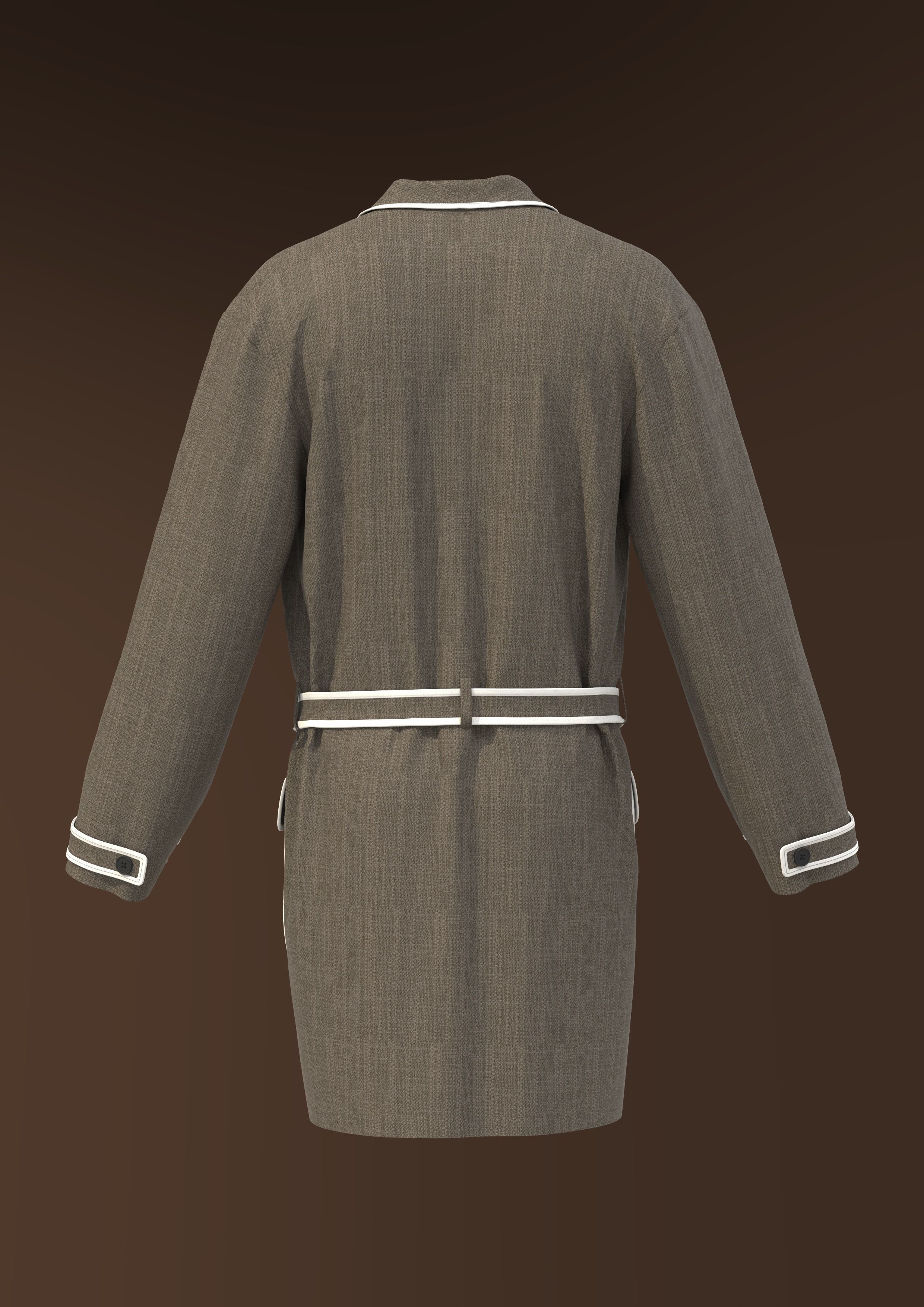 Robe coat men 3DClo Marvelous Model Design Garment 3D model | CGTrader