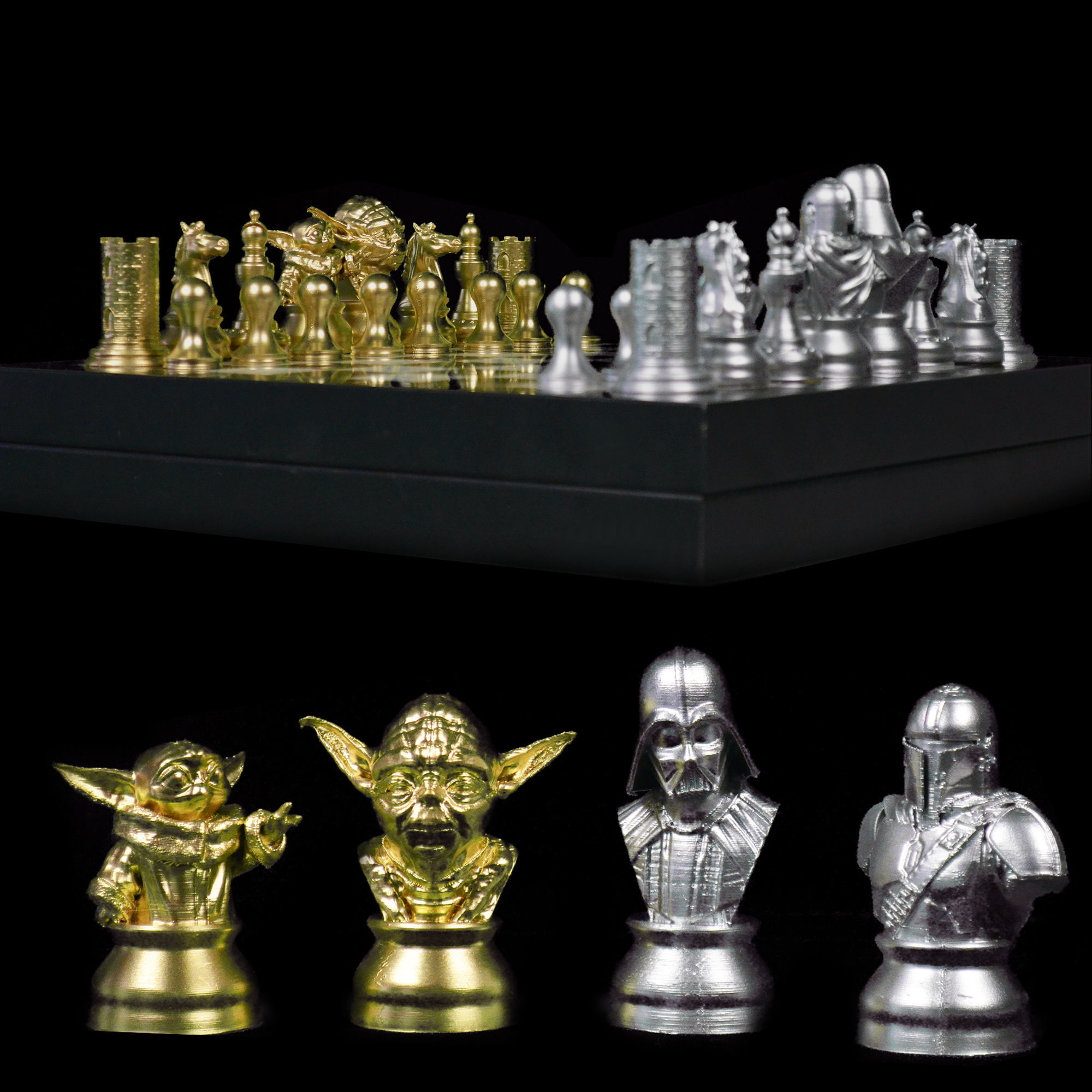 Starwars Figures Chess Set STL file Full 3D model 3D printable | CGTrader