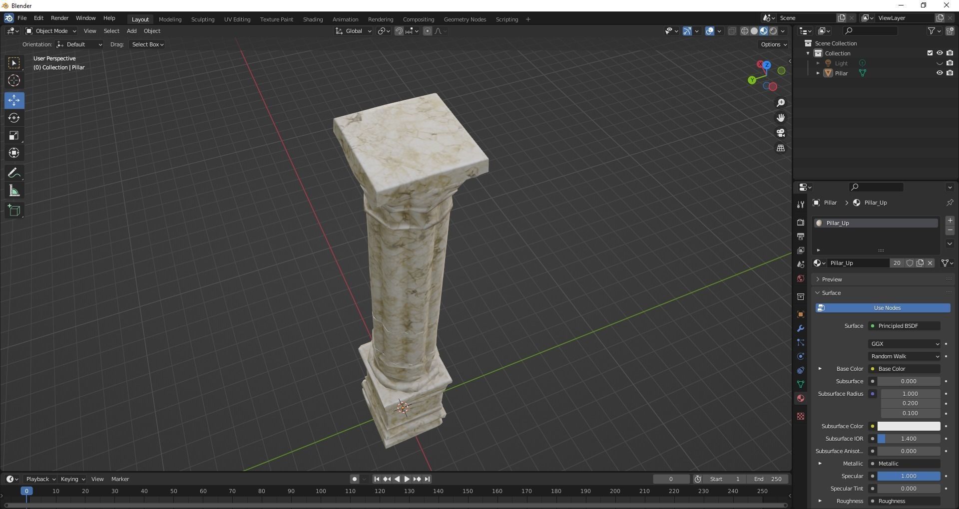 3D model Roman Pillar Antique Column 3D Model VR / AR / low-poly | CGTrader