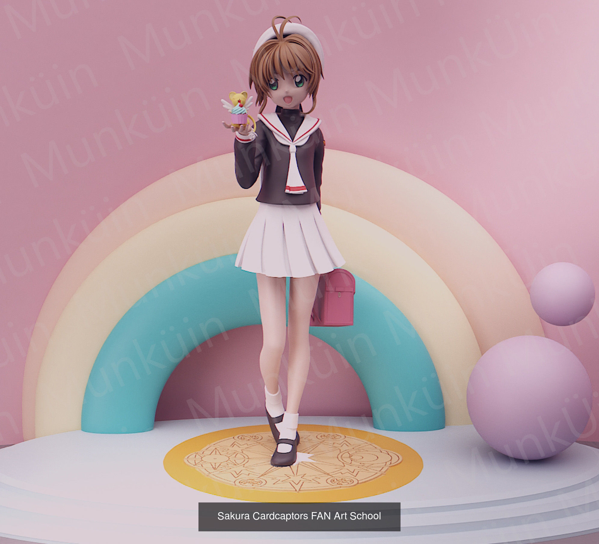 SAKURA CARD CAPTOR AND TOMOYO SCHOOL FAN ART 3D Model Collection | CGTrader