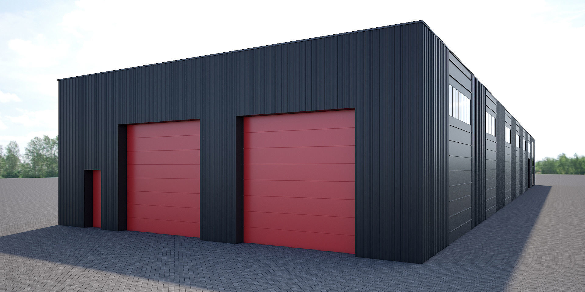 Logistics center 3D model | CGTrader