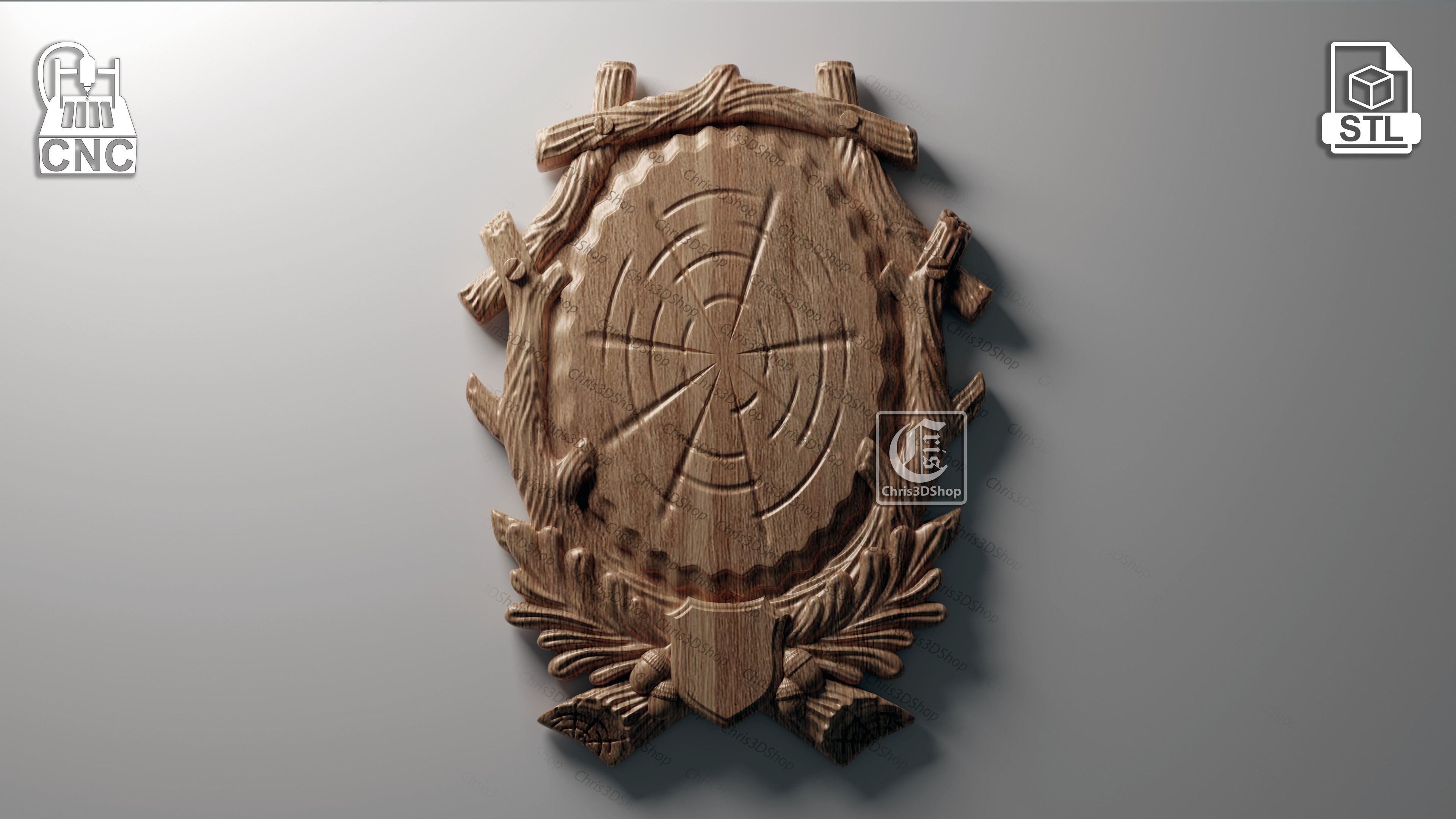 Trophy Mounting Plaque 11 - 3D STL Files for CNC 3D model 3D printable ...