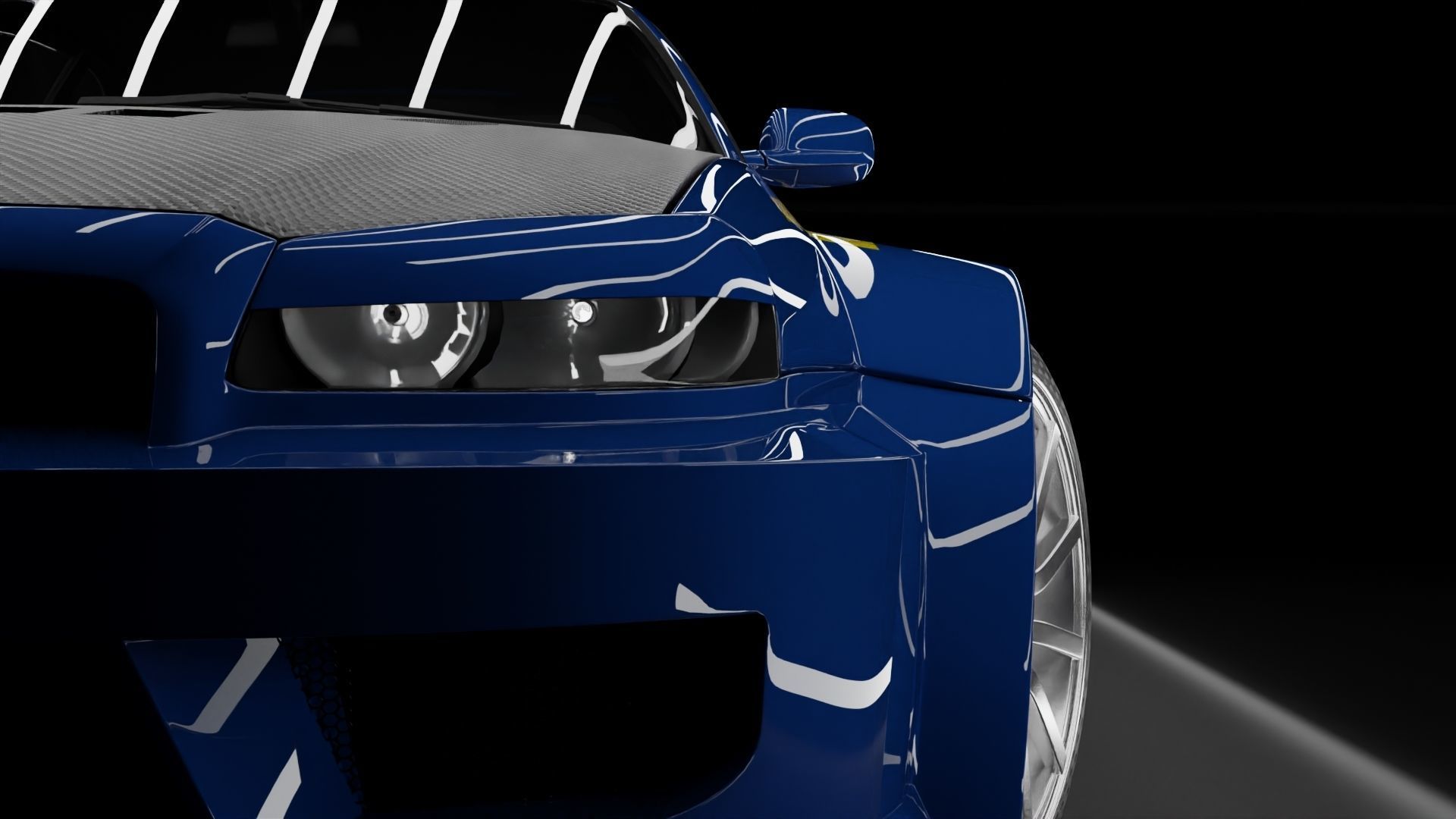 Nissan Skyline R34 NFSU2 Rigged 3D model rigged | CGTrader