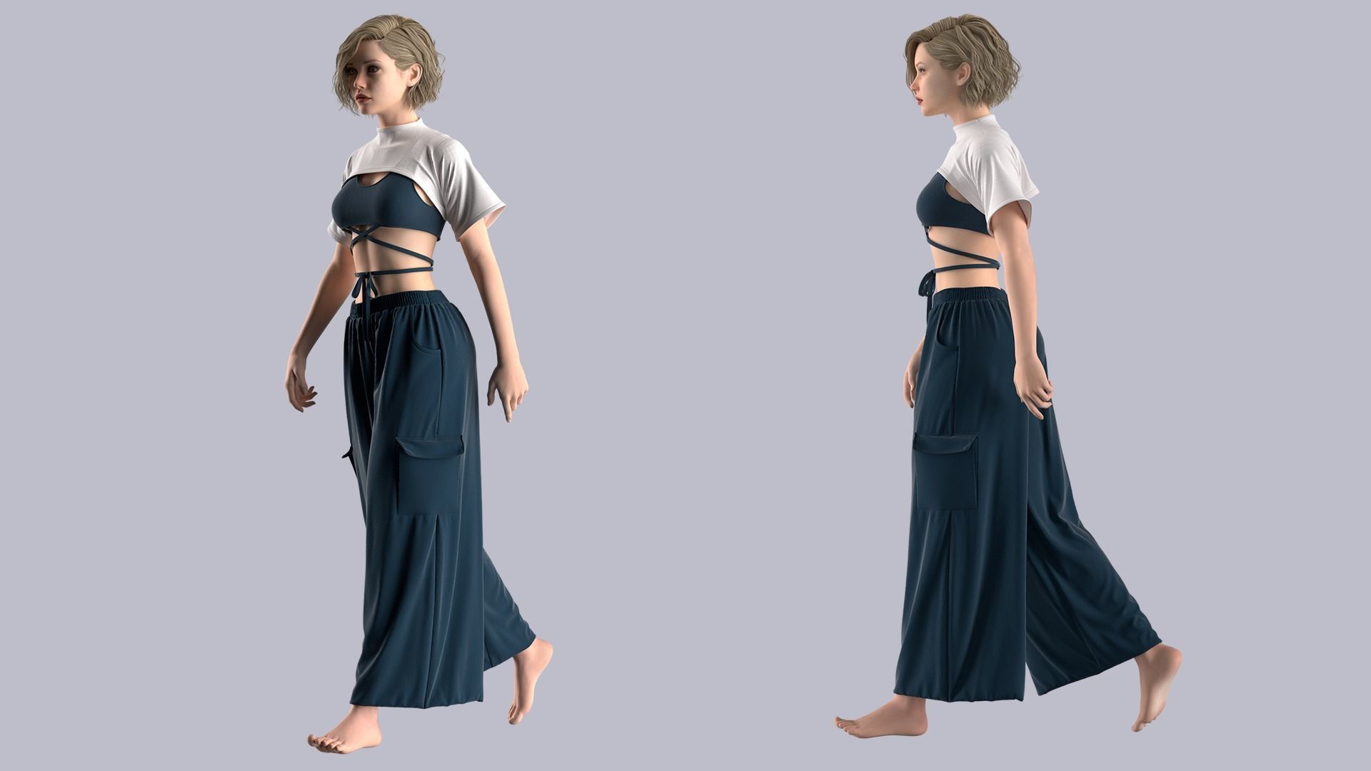 Female Outfit Marvelous Designer 3D model | CGTrader