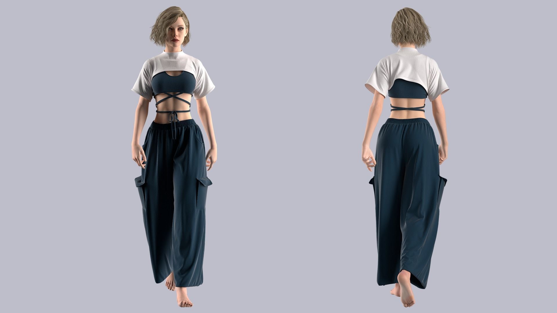 Female Outfit Marvelous Designer 3D model | CGTrader