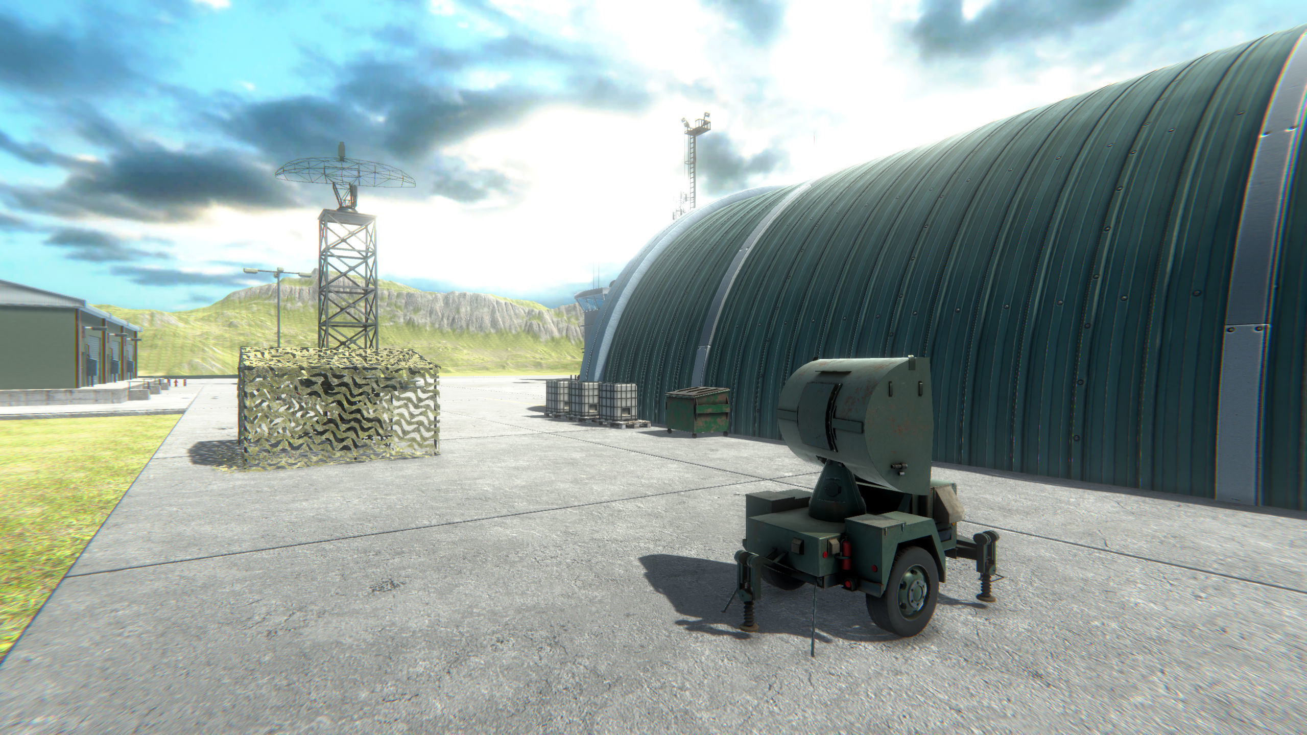 3D model Military Base with airport VR / AR / low-poly | CGTrader