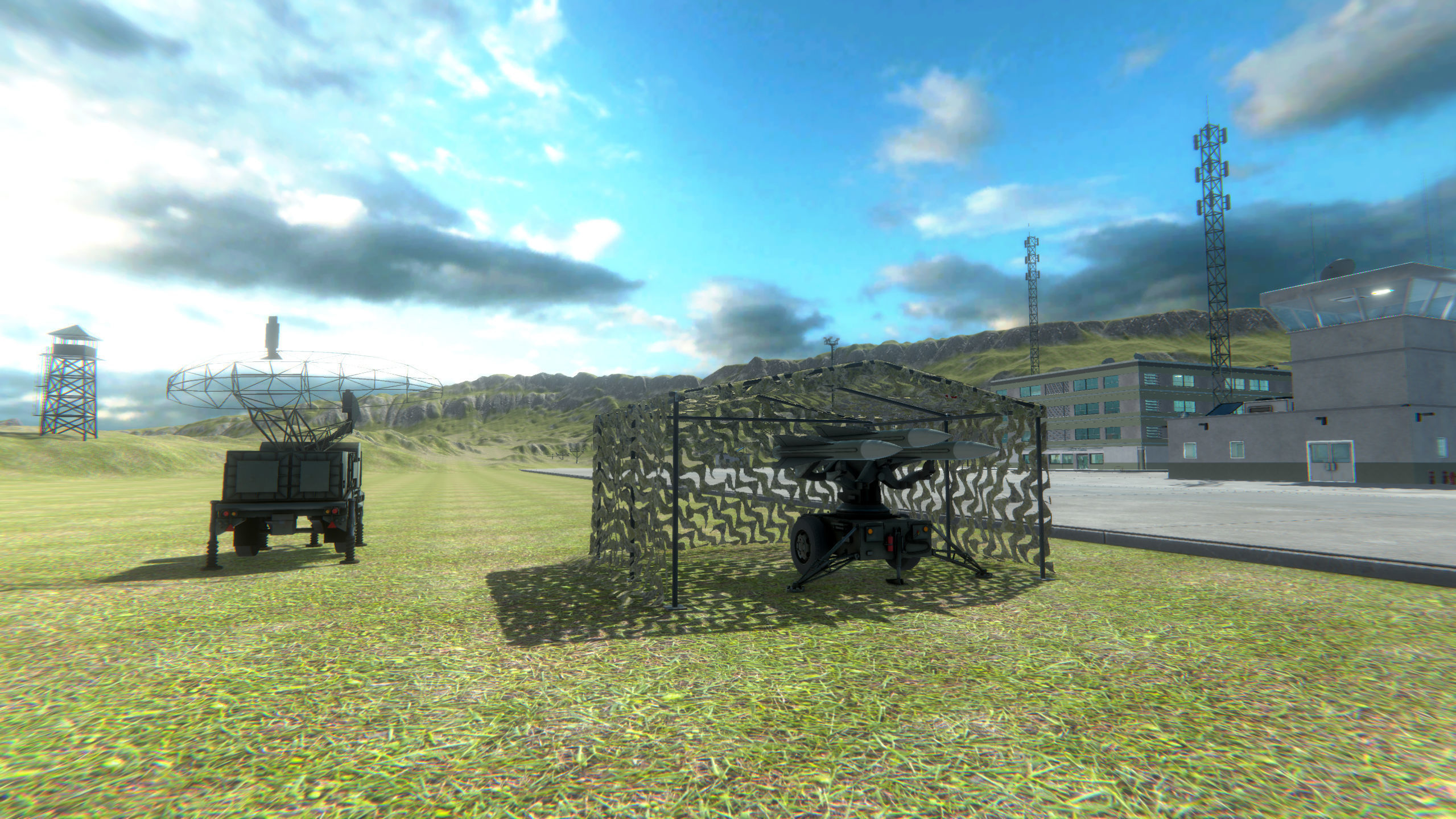 3D model Military Base with airport VR / AR / low-poly | CGTrader