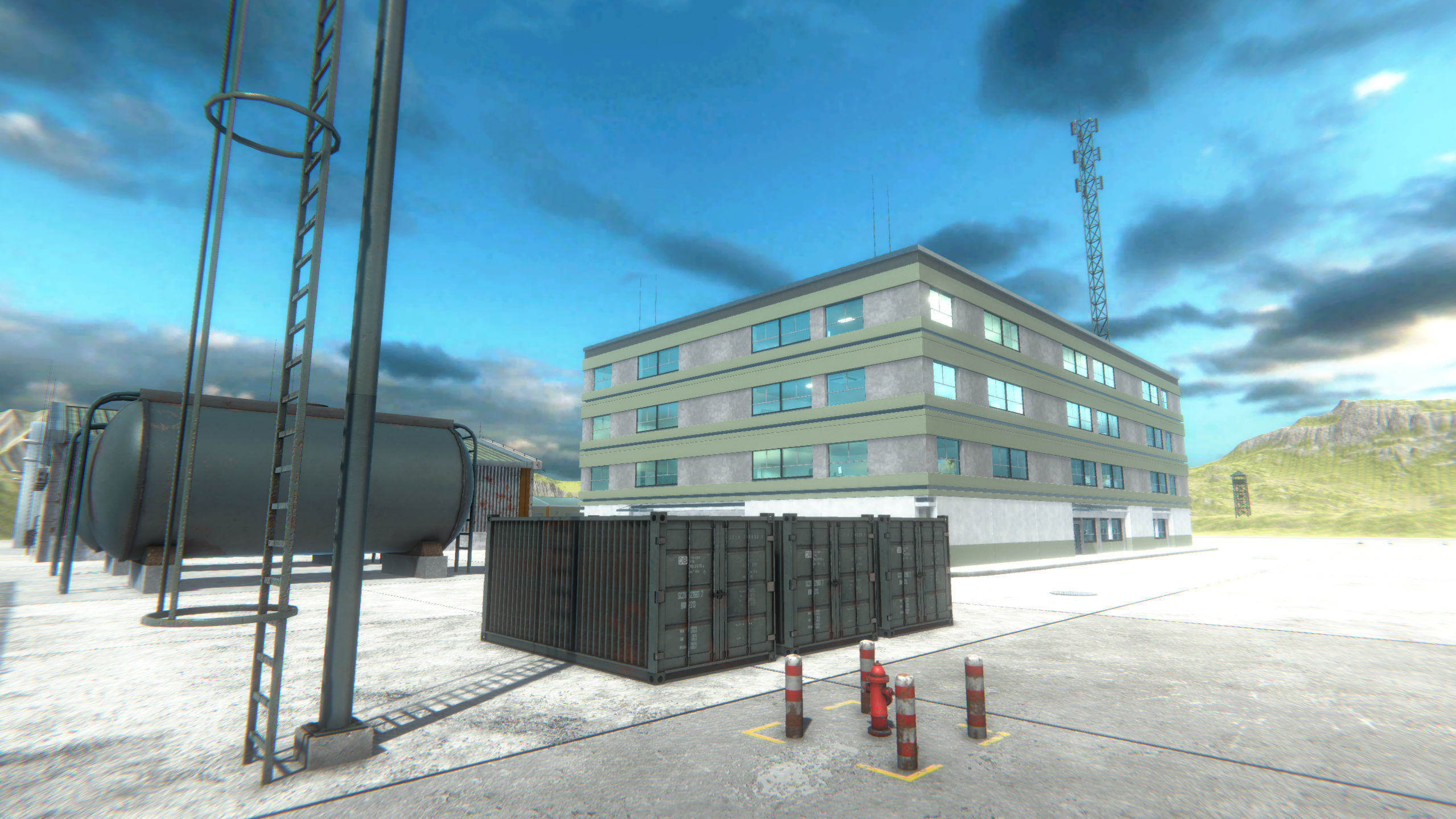 3D model Military Base with airport VR / AR / low-poly | CGTrader