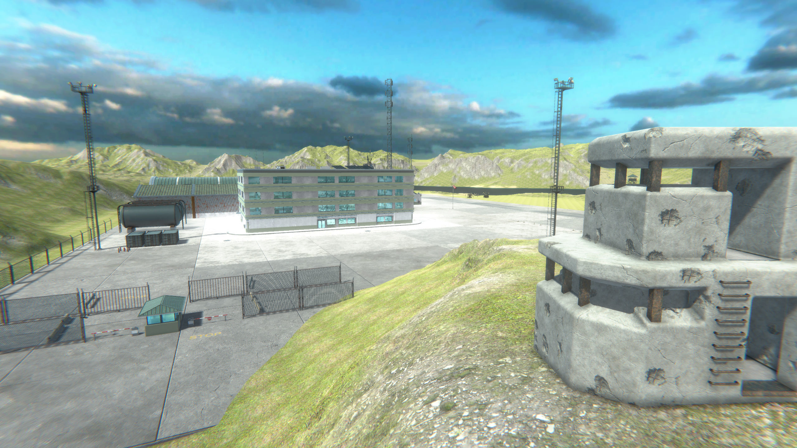 3D model Military Base with airport VR / AR / low-poly | CGTrader