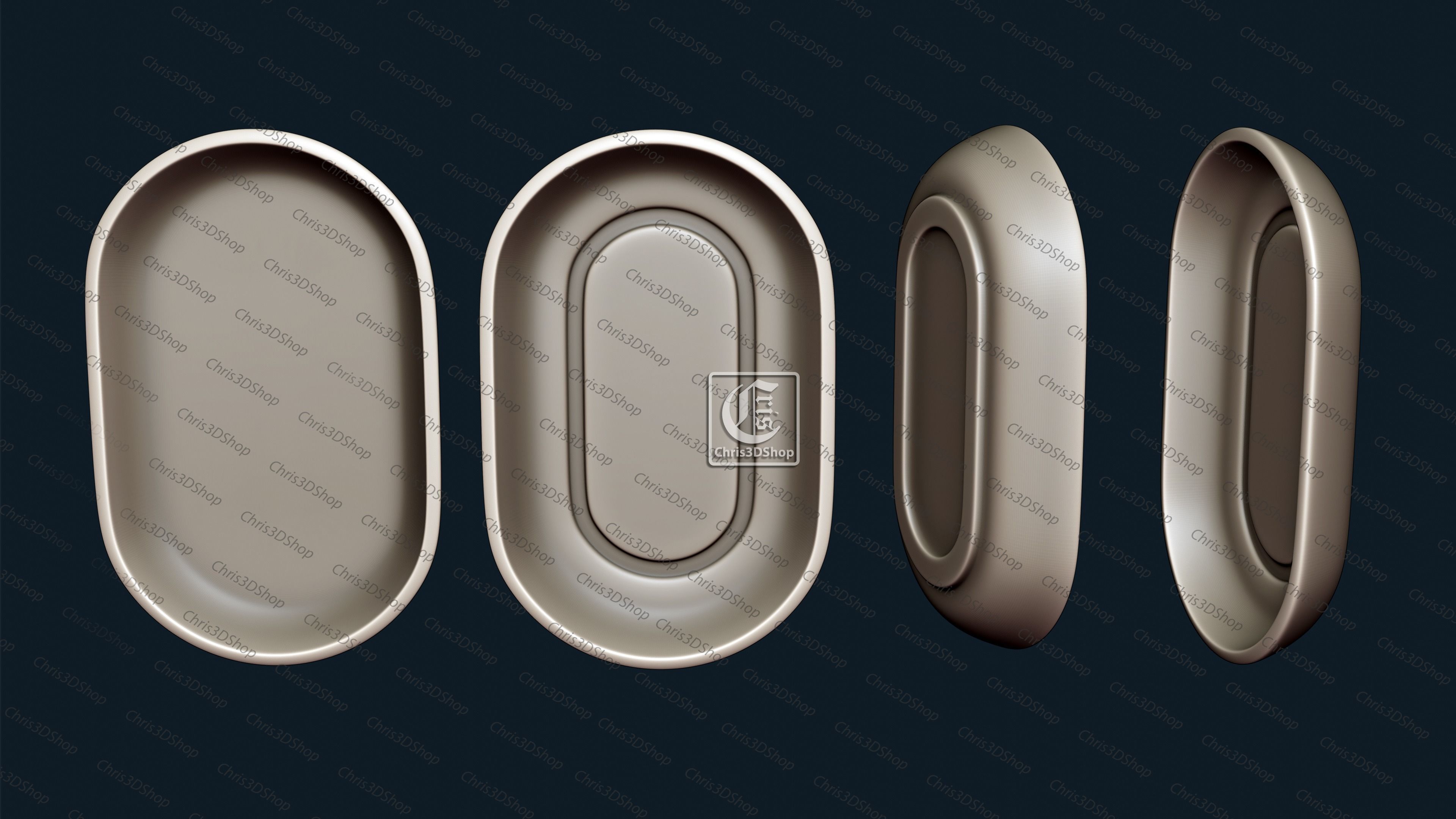 Oval Bowl 2 - 3D STL Files for CNC 3D model 3D printable | CGTrader