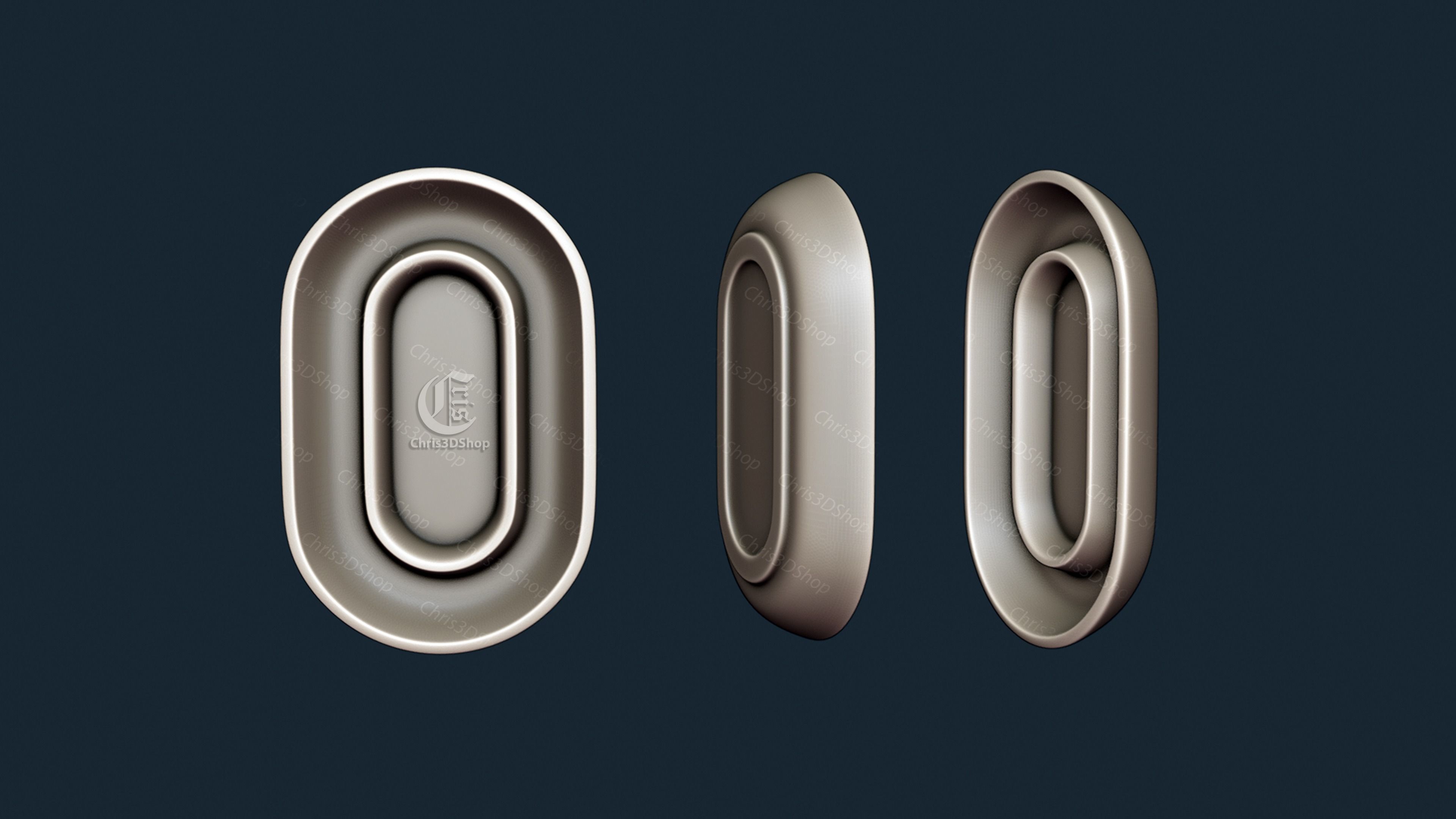 Oval Bowl 4 - 3D STL Files for CNC 3D model 3D printable | CGTrader