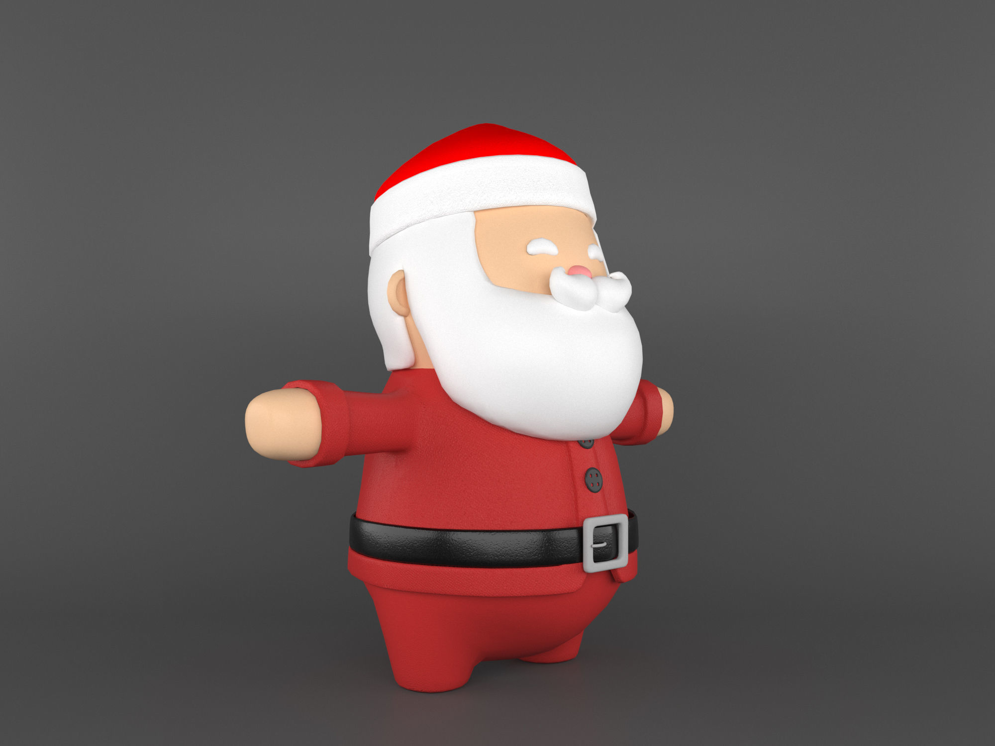 santa claus cartoon 3d model 3D model | CGTrader