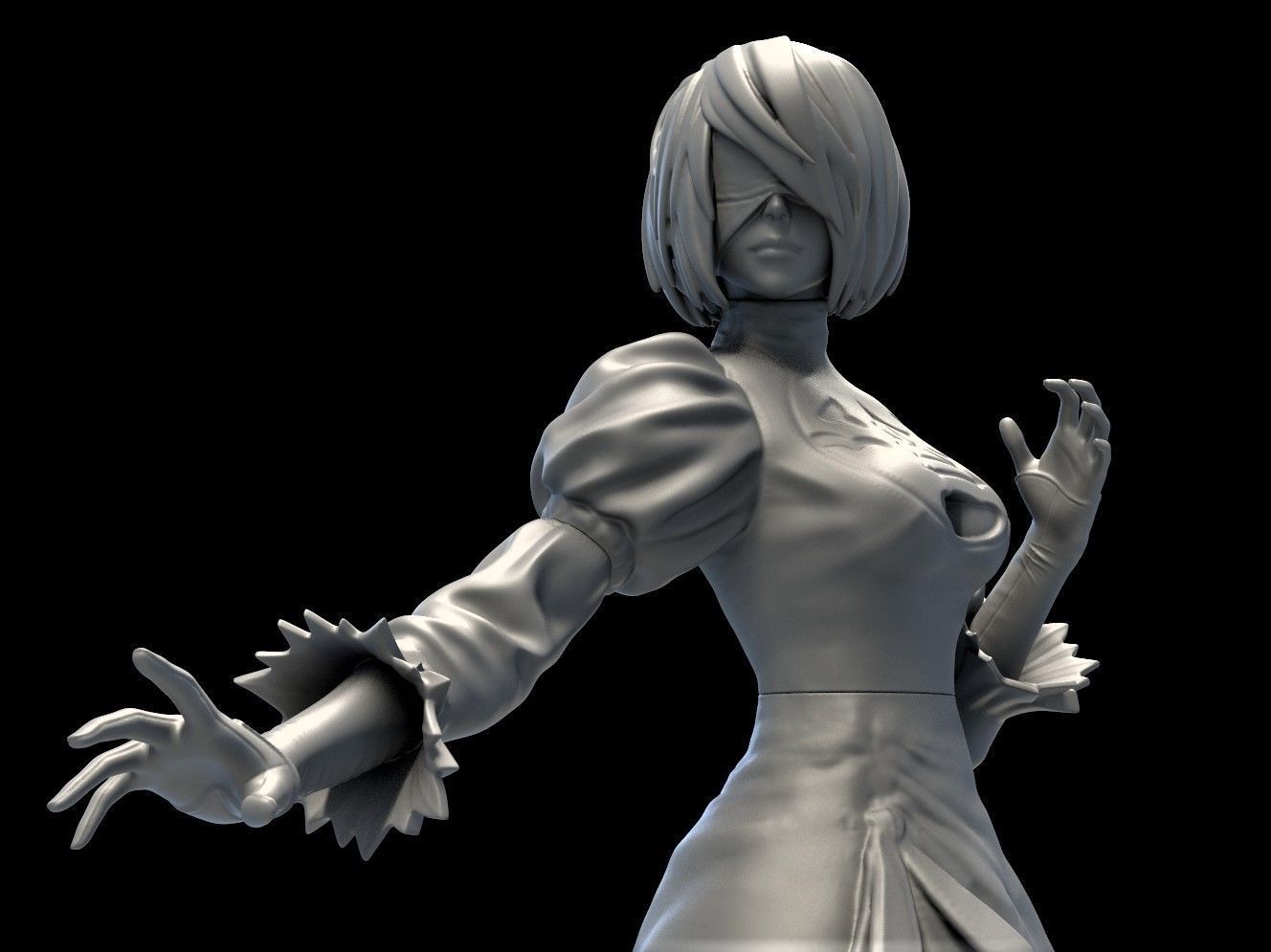 2B Nier Automata 3D model 3D printable | CGTrader