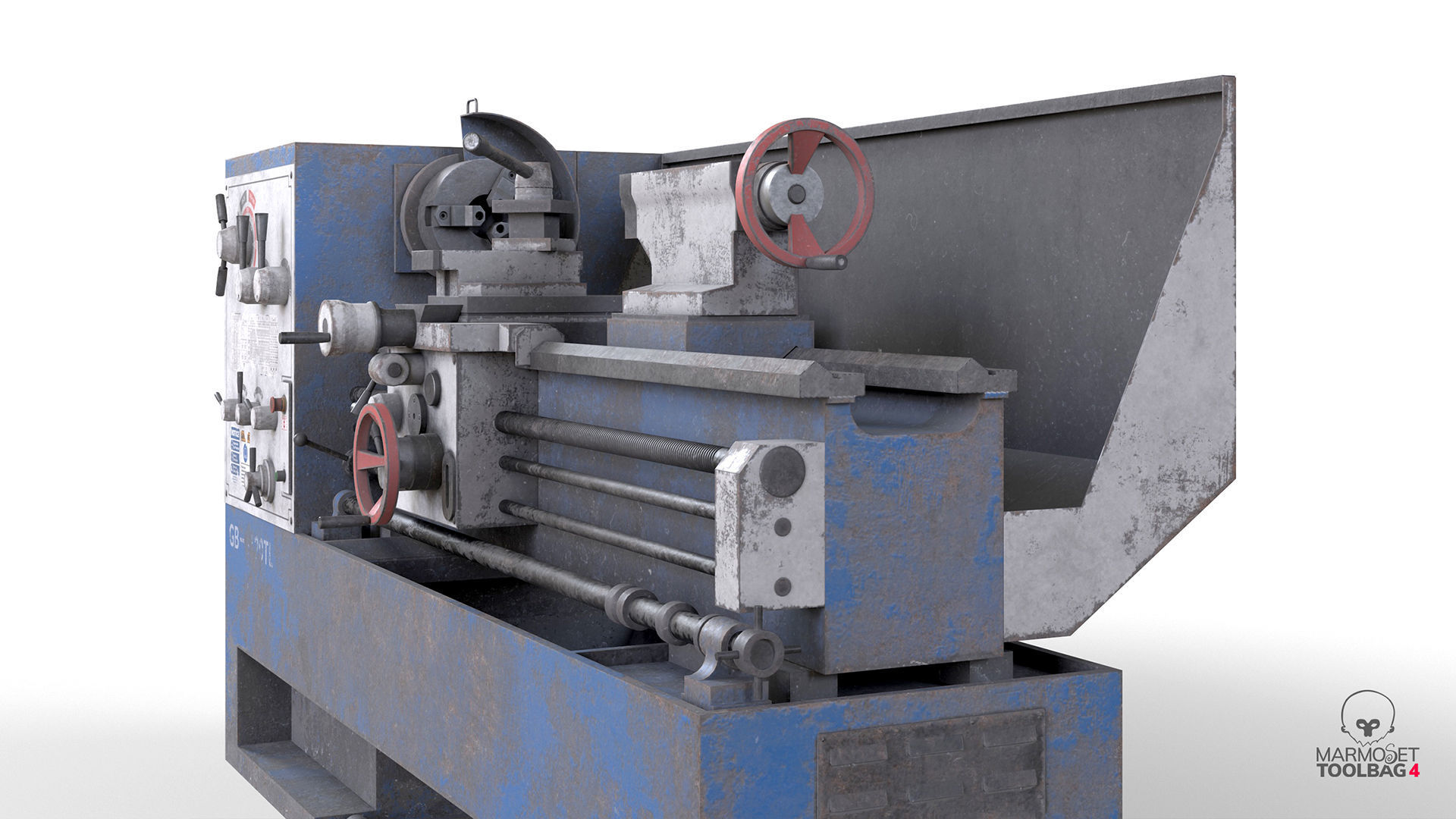 3D model Turning lathe machine old VR / AR / low-poly | CGTrader