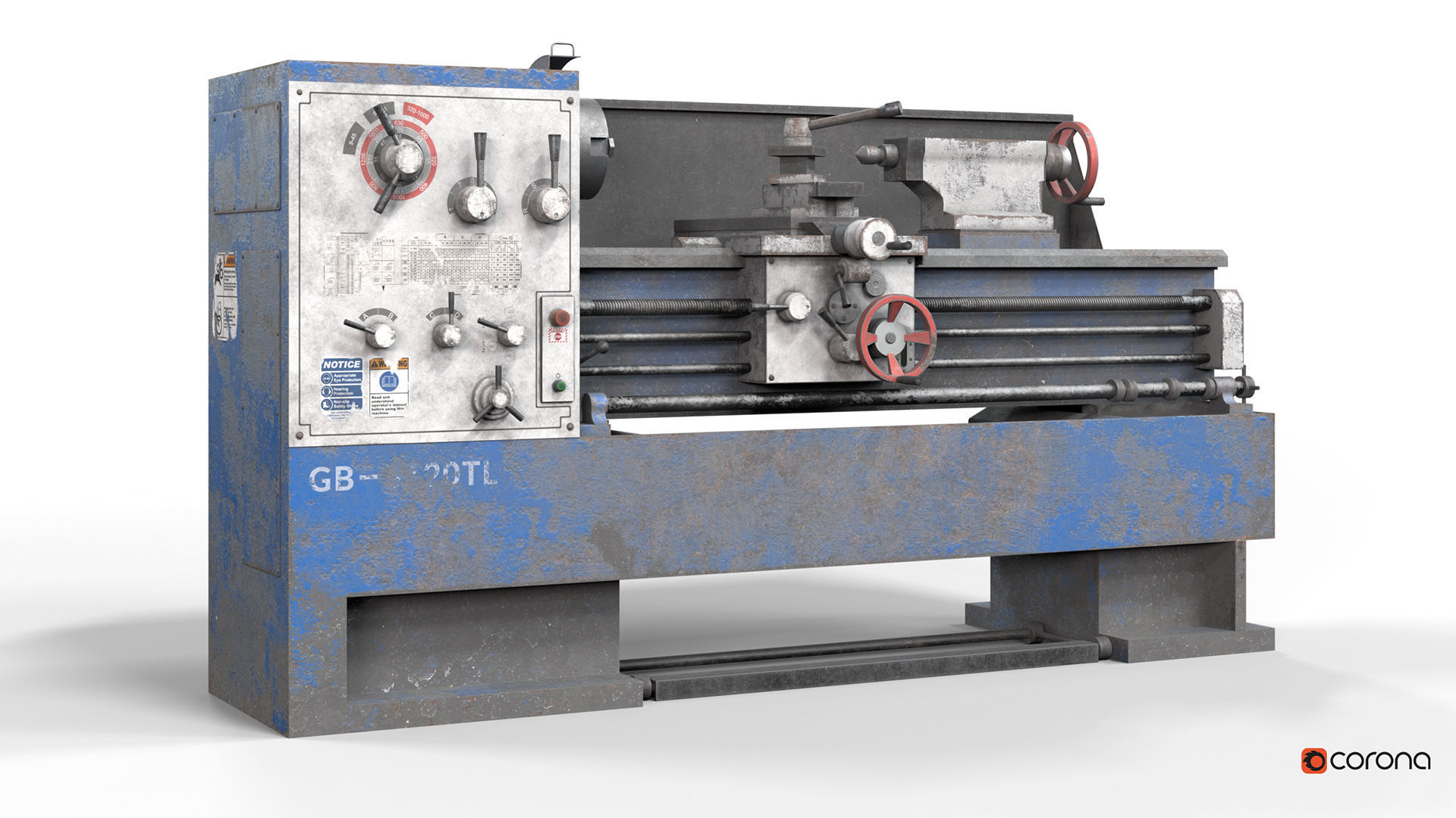 3D model Turning lathe machine old VR / AR / low-poly | CGTrader