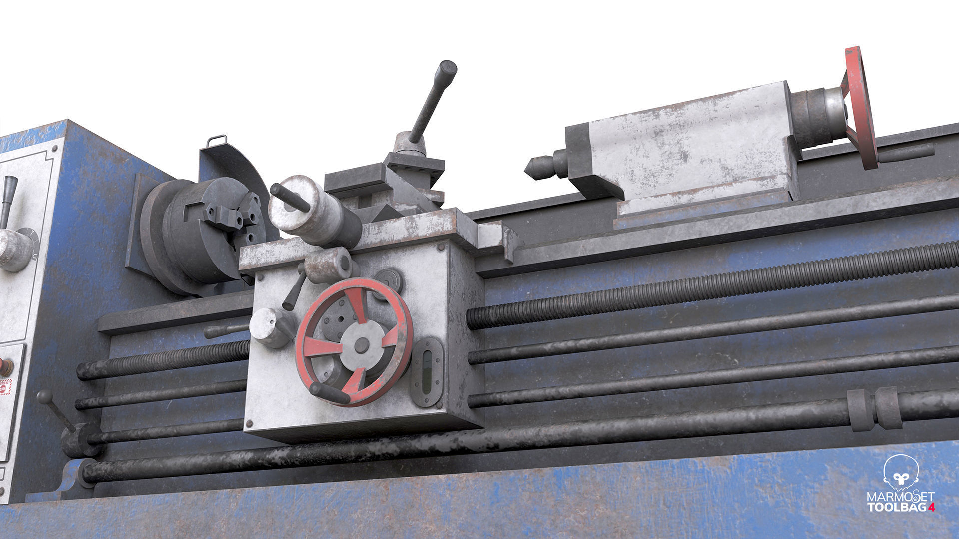 3D model Turning lathe machine old VR / AR / low-poly | CGTrader